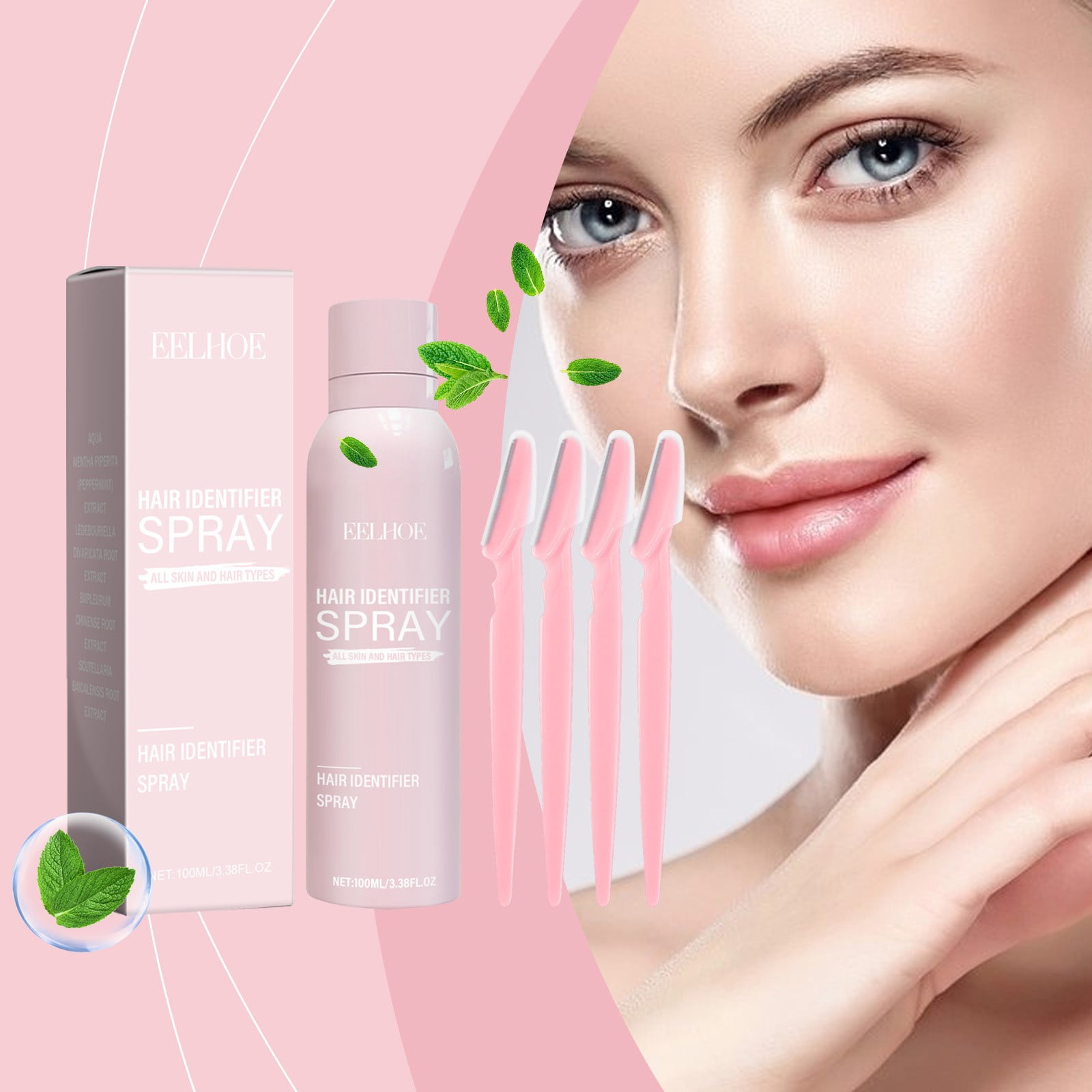 FSNDRX Face Make Up Hair Identifier Spray for Face Dermaplaning,To Show ...