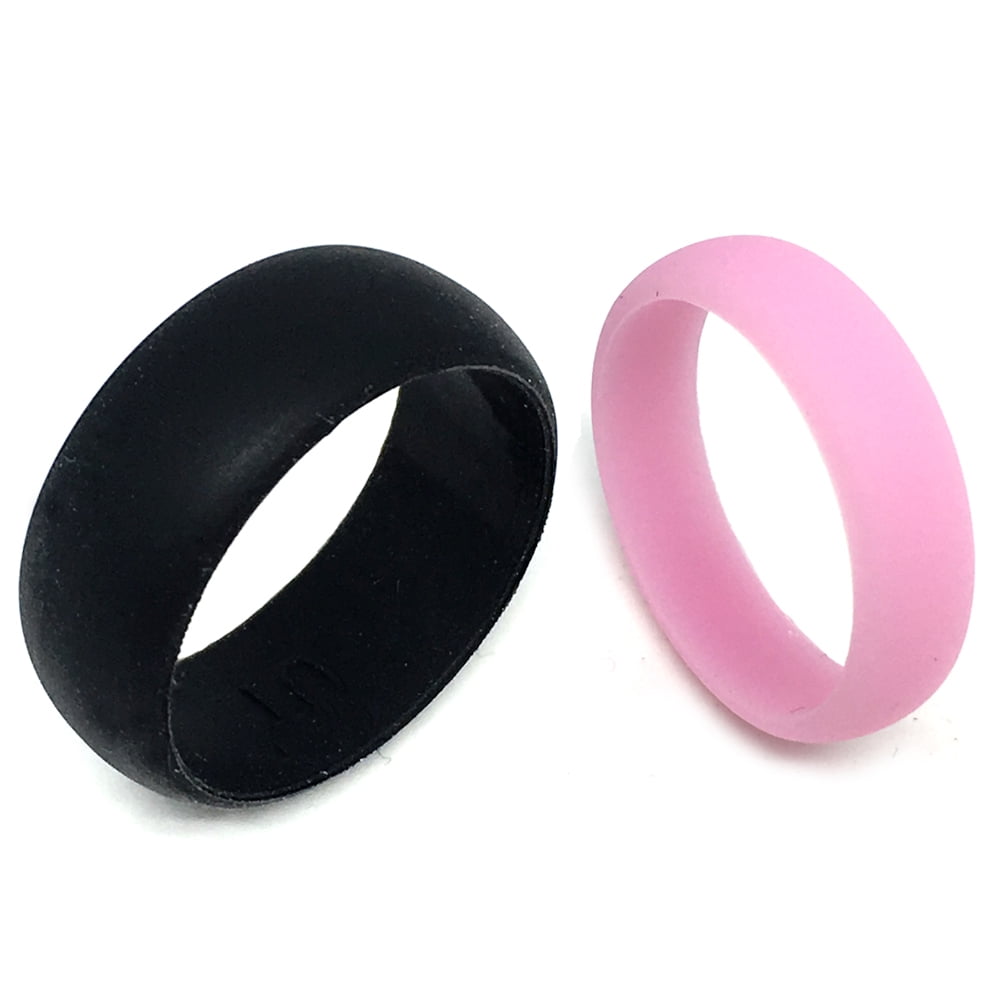 FSR- FLEXIBLE SILICON RINGS -Men and Ladies Wedding Band Ring Set 8MM ...