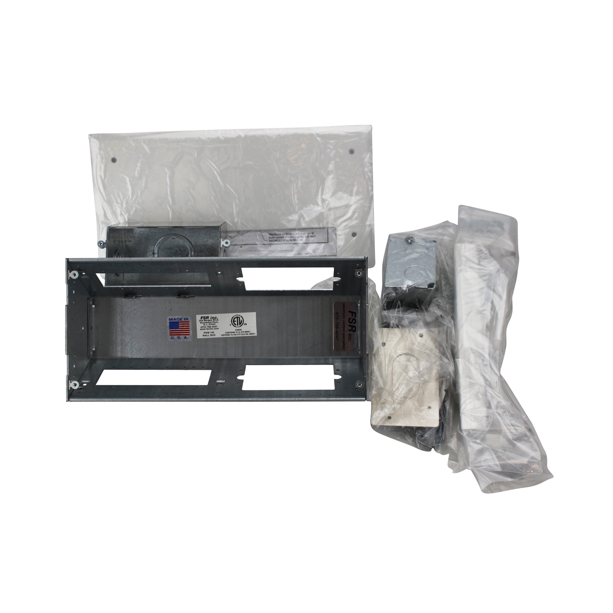 FSR PWB-100-WHT-BOX Plasma Flat Panel TV Display Wall Box, White ...
