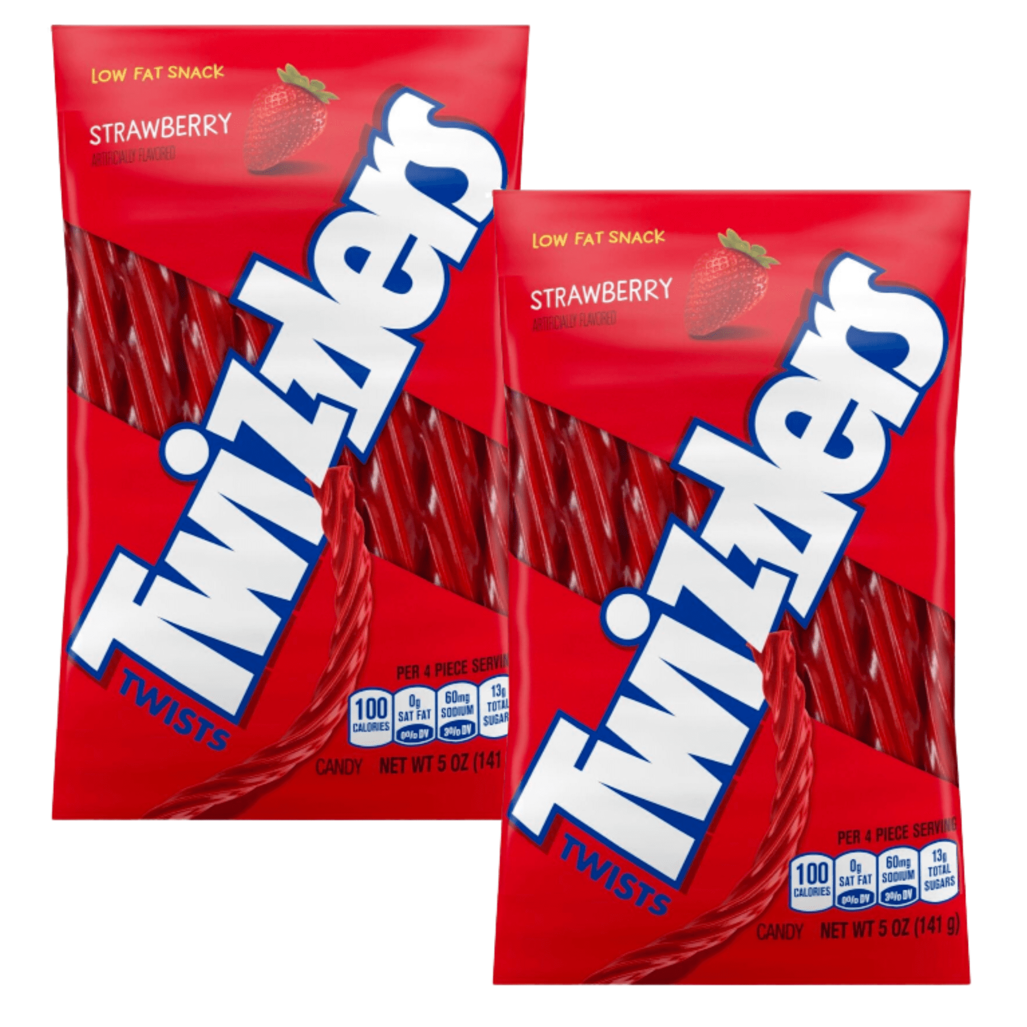 FSSTAM Twists Strawberry Flavored Chewy Candy Bulk, Low Fat Snack Pack ...