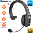 FST Trucker Bluetooth 5.2 Headset with AI Noise Cancellation Mic for PC ...