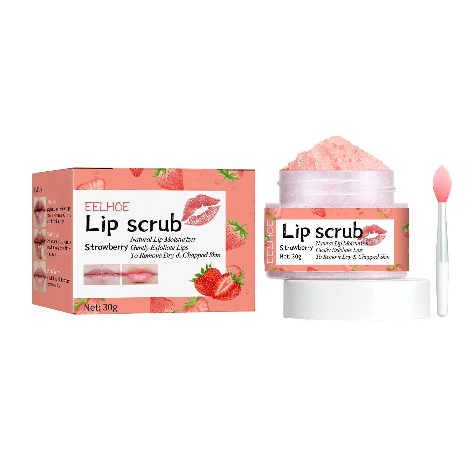 FSTDelivery 100% Natural Lip Scrub, Vegan Conditioning Exfoliator ...