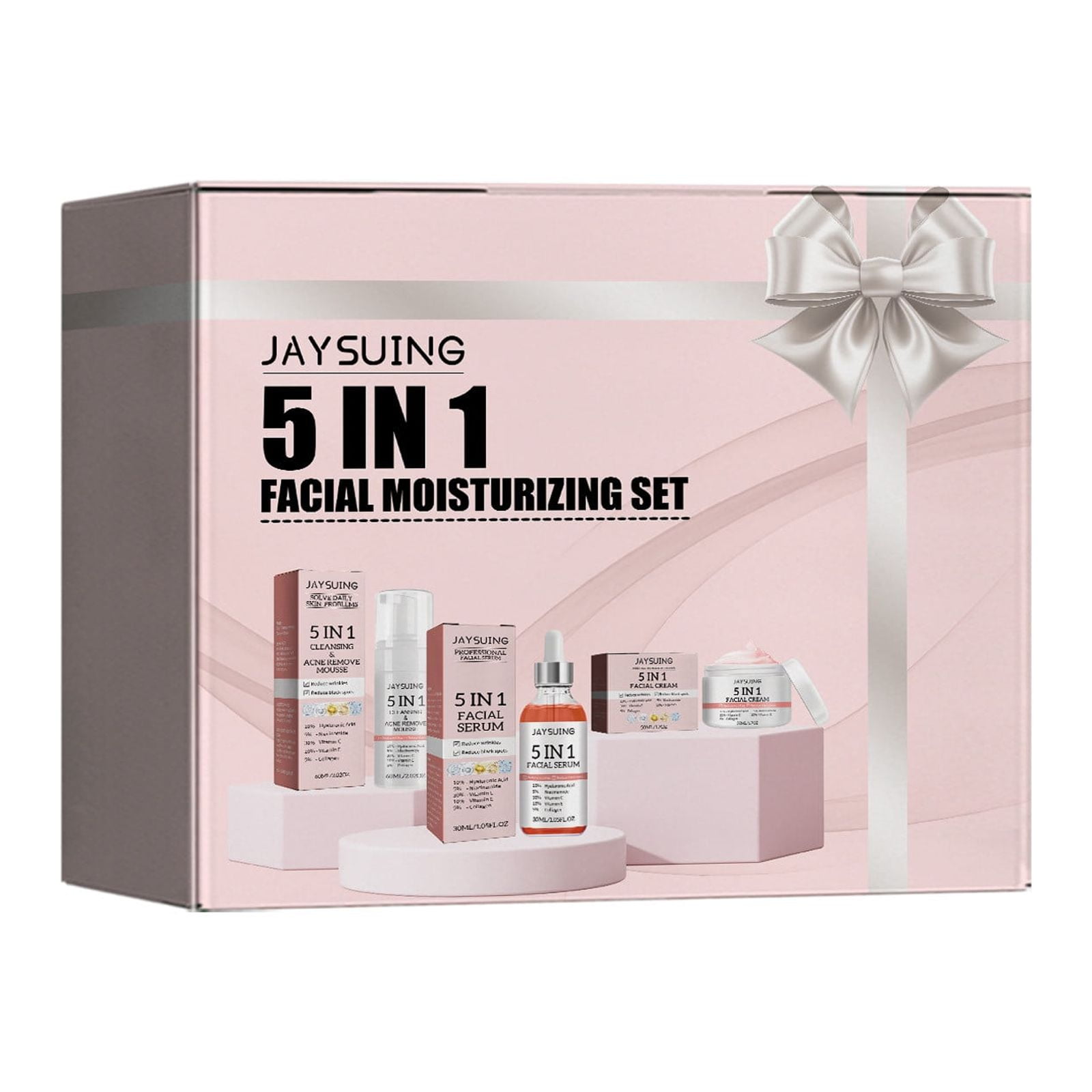 FSTDelivery 5 In 1 Facial Moisturizing Set Facial Serum 5-in-1 AntiWrinkle Firming Spots ...