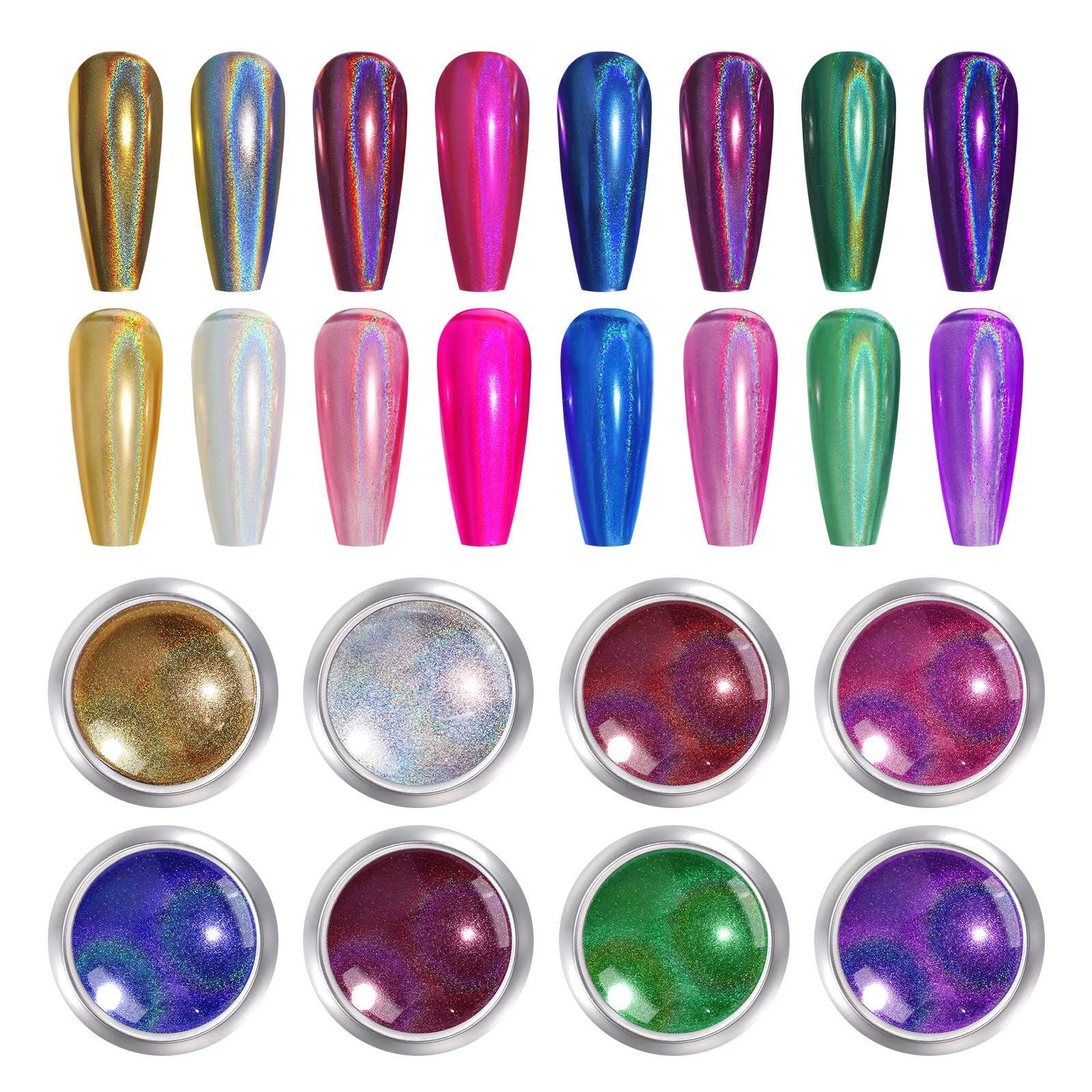 FSTDelivery Chrome Nail Powder, Nail Art Striping Tape Lines Decoration ...