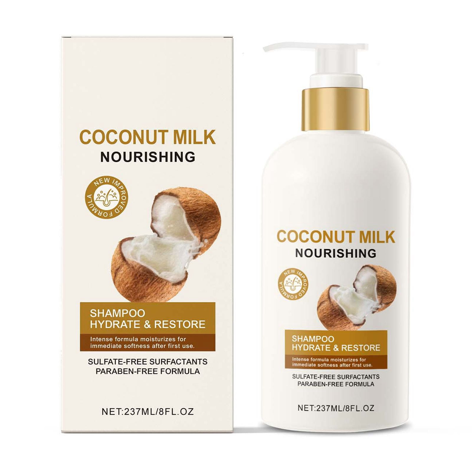 FSTDelivery Coconut Milk Oil Repair Shampoo for Women and Men, Shampoo ...