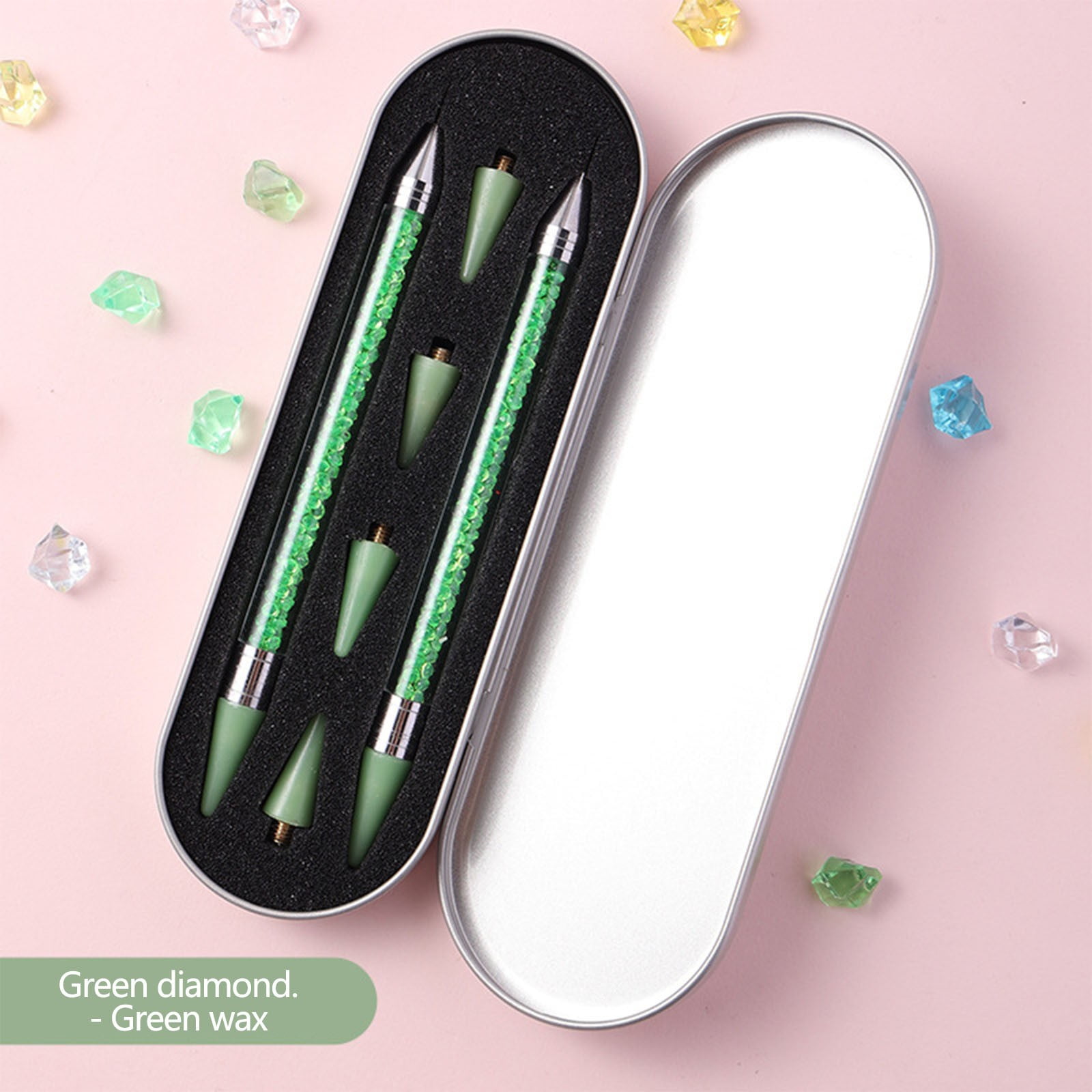 FSTDelivery Nail Rhinestone Picker Dotting Tool w/Extra 4 Wax Head,Dual ...