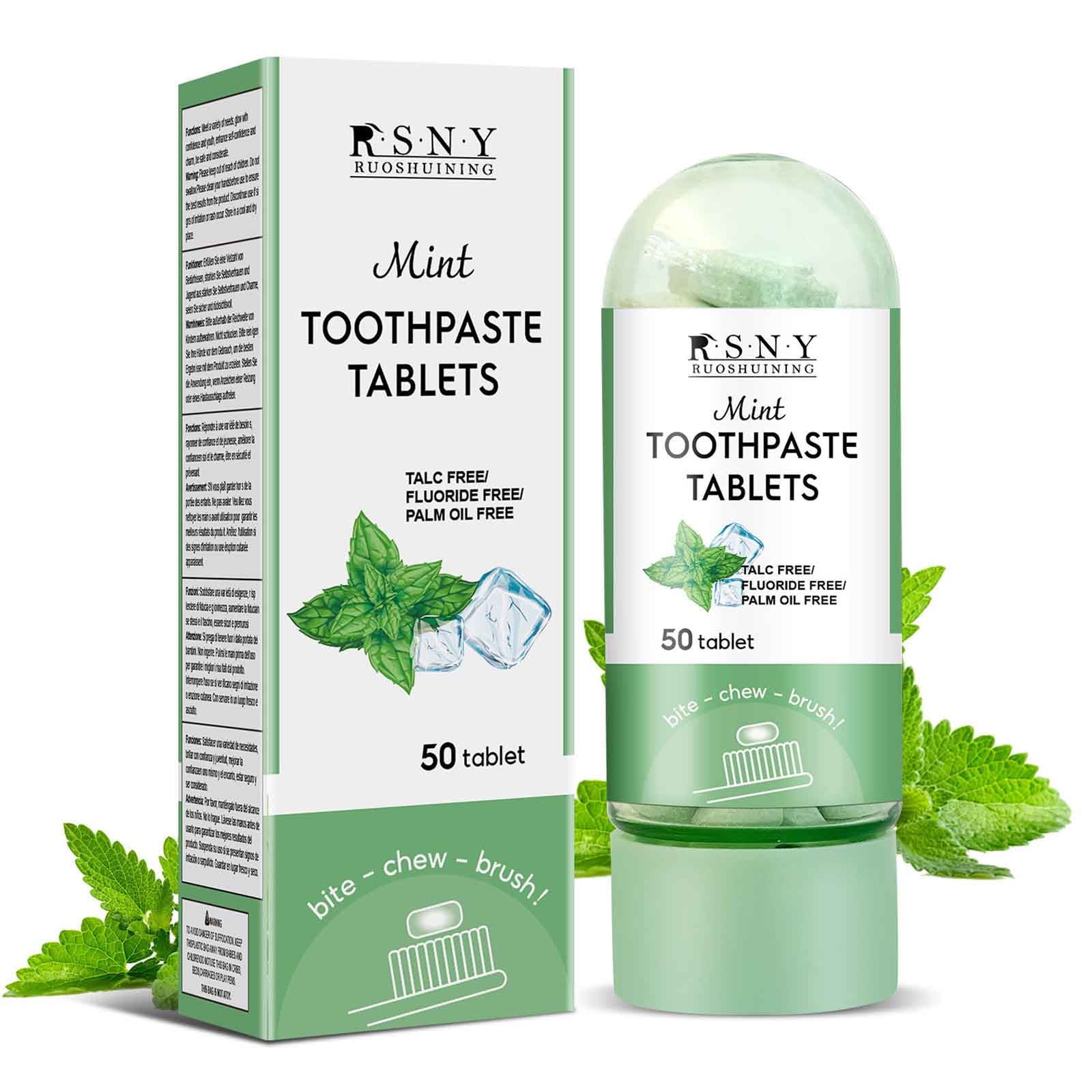 FSTDelivery Natural Toothpaste Tablet Bits - Chewable Mouthwash ...