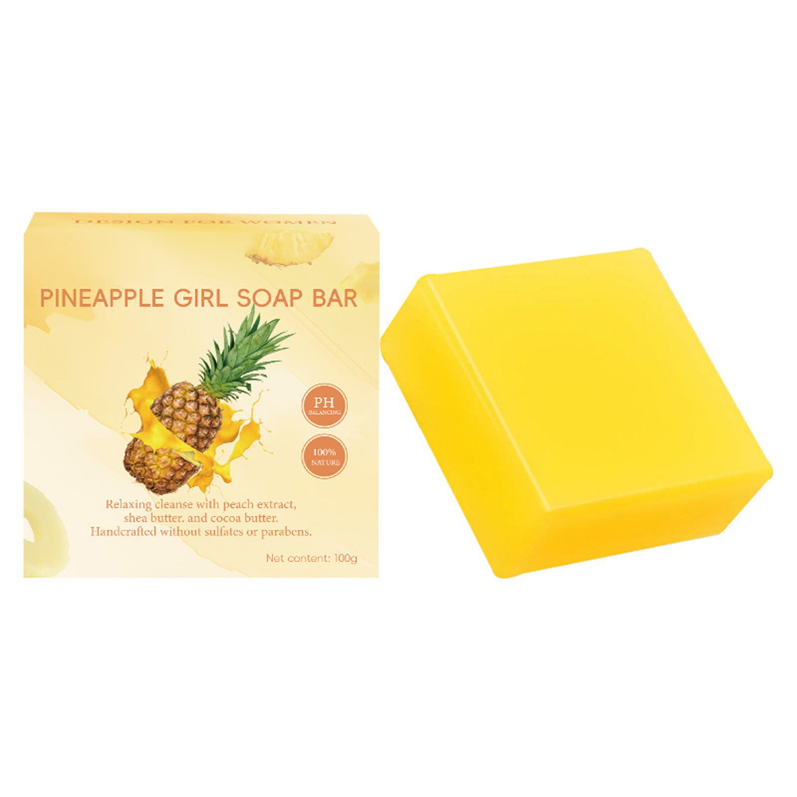 FSTDelivery Pineapple Soap Bar for Face & Body, Gentle Deep ...