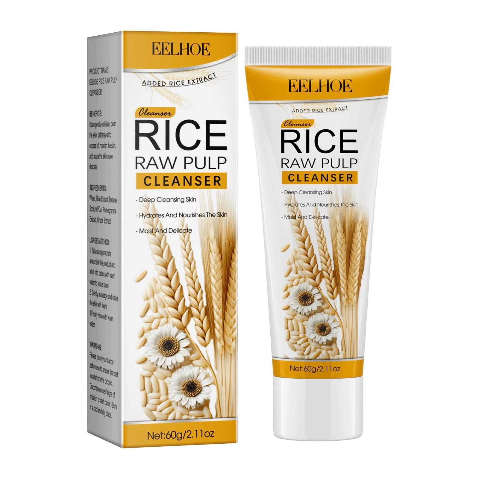 FSTDelivery Rice Deep Cleansing Foam, Gentle and Hydrating Facial ...
