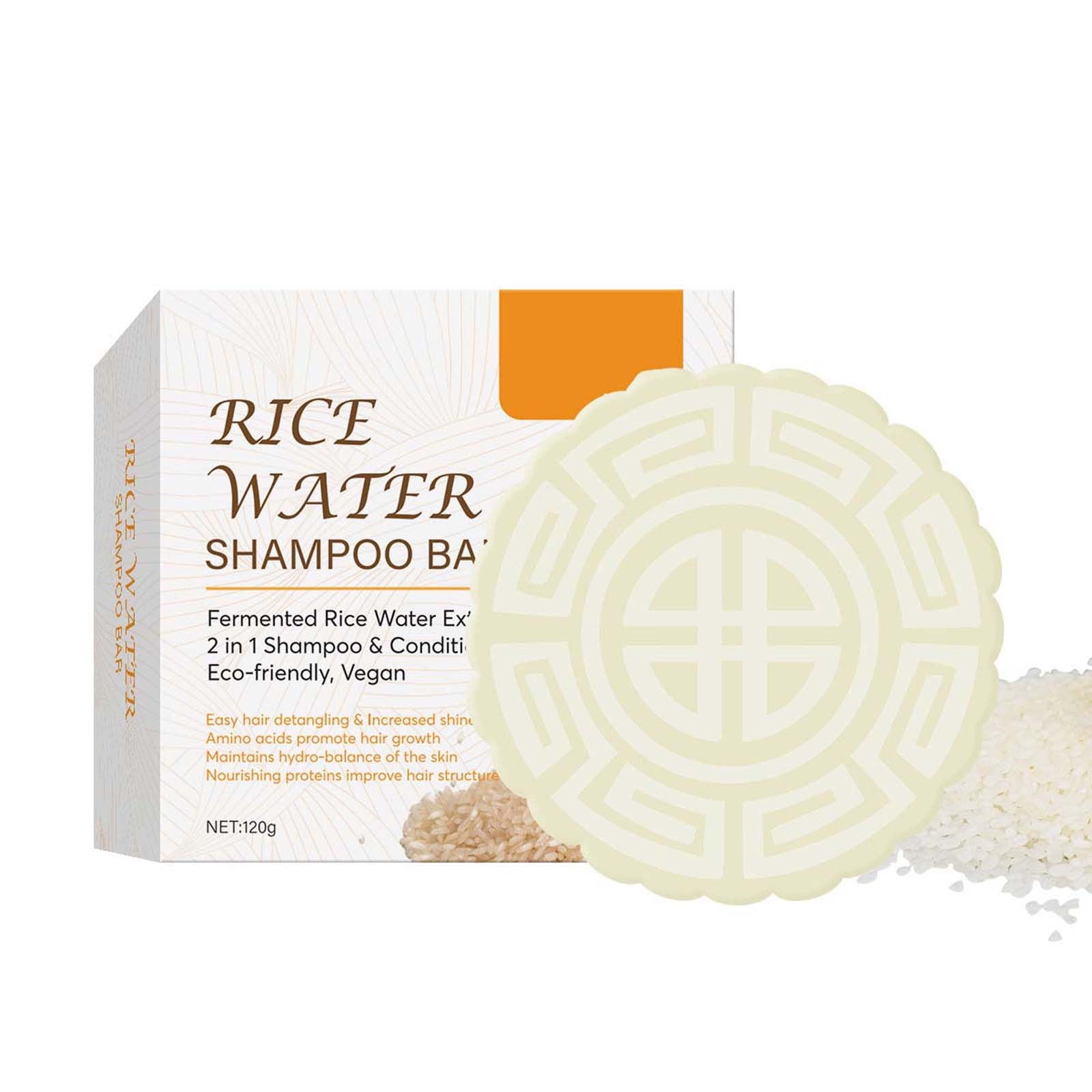 FSTDelivery Rice Shampoo Bar for Hair, Solid Shampoo Bar and ...