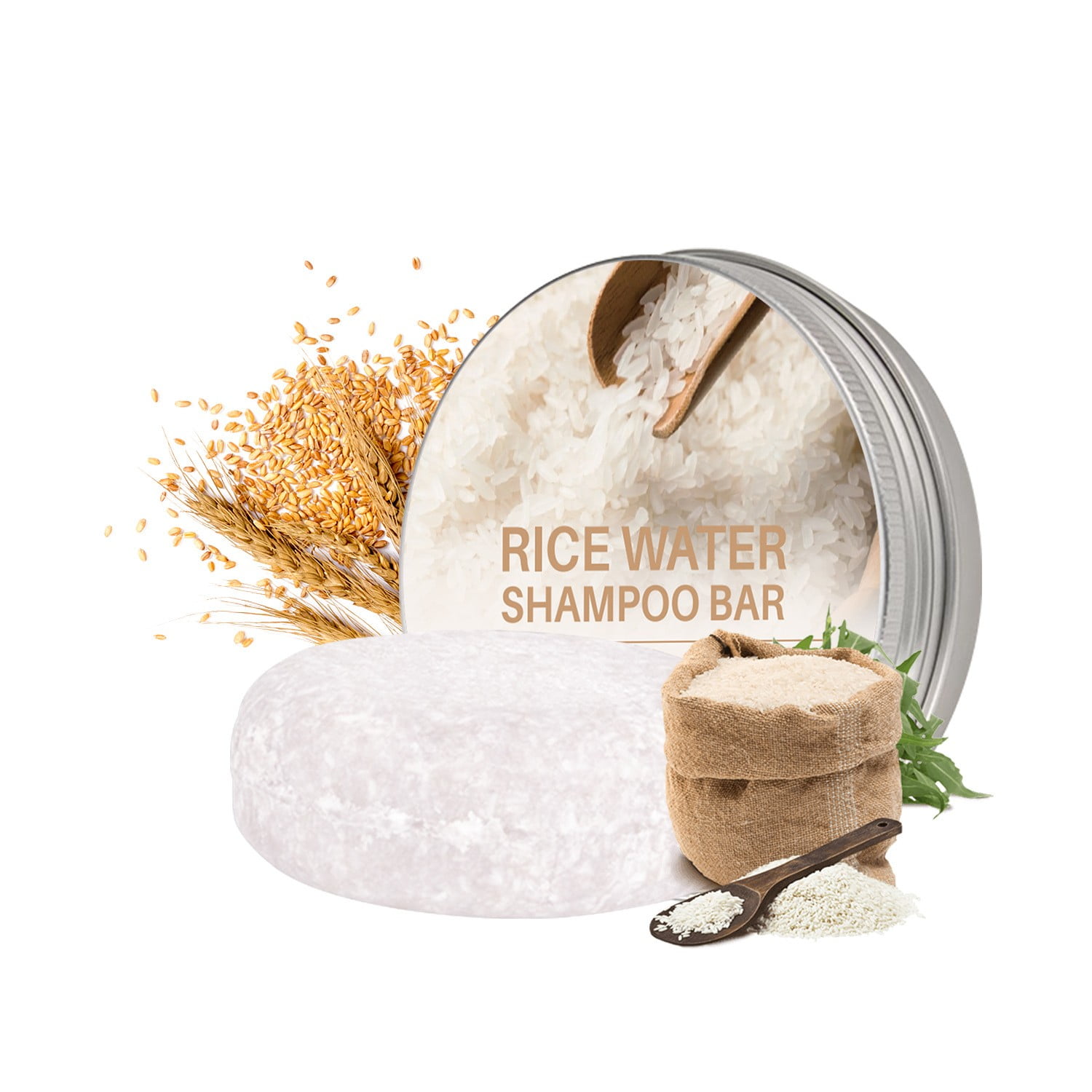 FSTDelivery Rice Water Shampoo Bar, Vegan & All Natural, Rice Shampoo ...