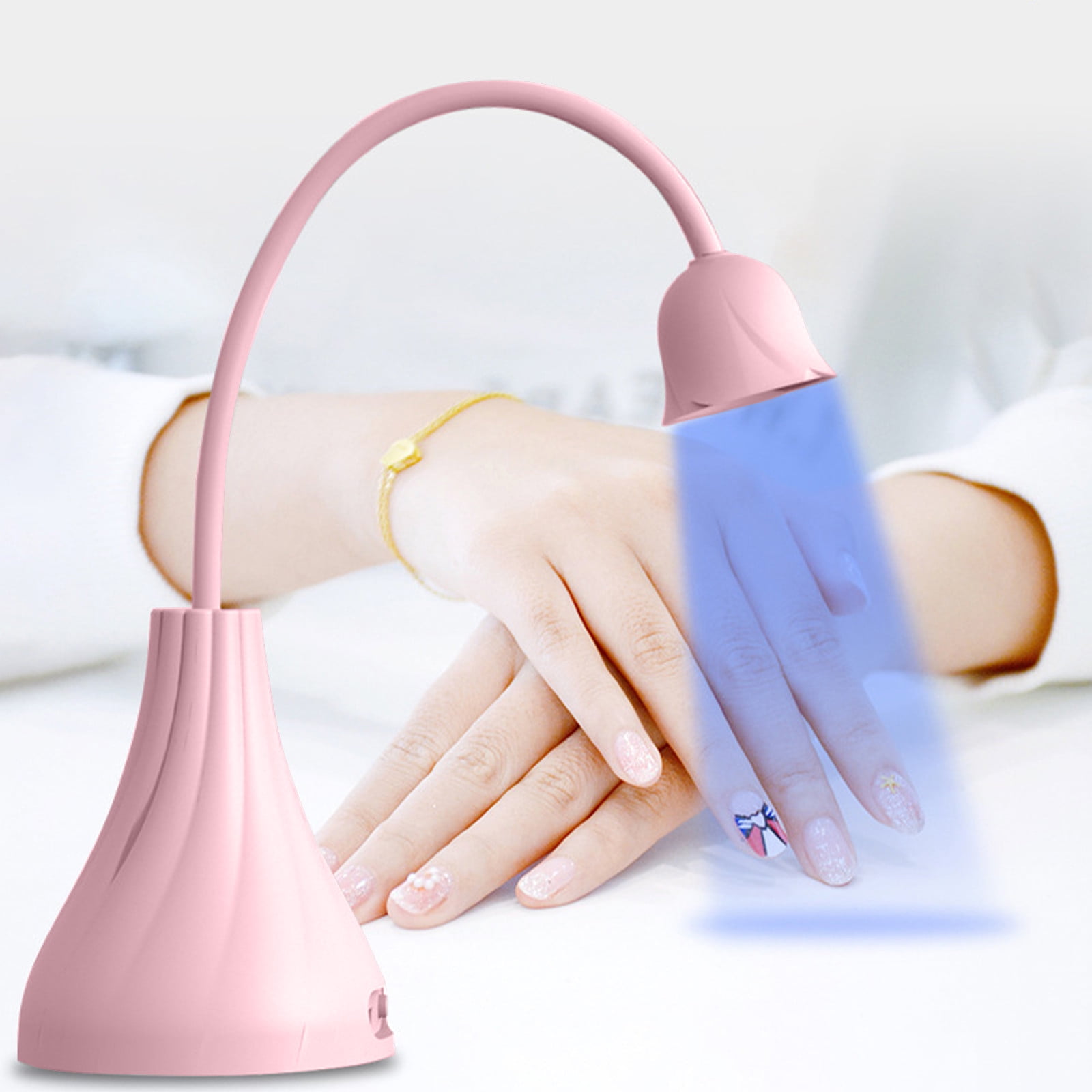 FSTDelivery UV Nail Lamp: Mini UV Light for Gel Nails Polish 10W Rechargeable LED Nail Light ...