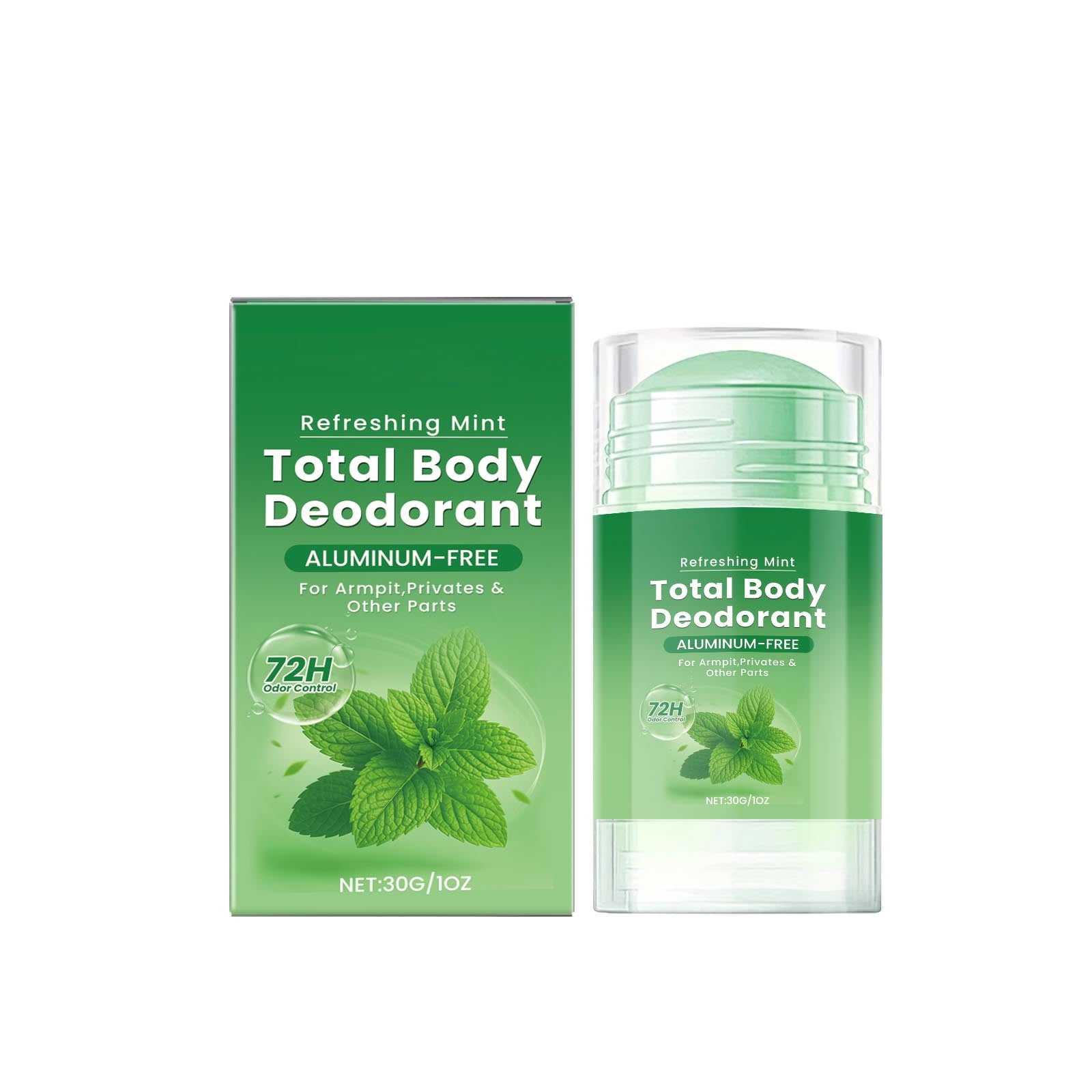 FSTDelivery Whole Body Mint Deodorant Solid Stick for Women Men, Gentle ...