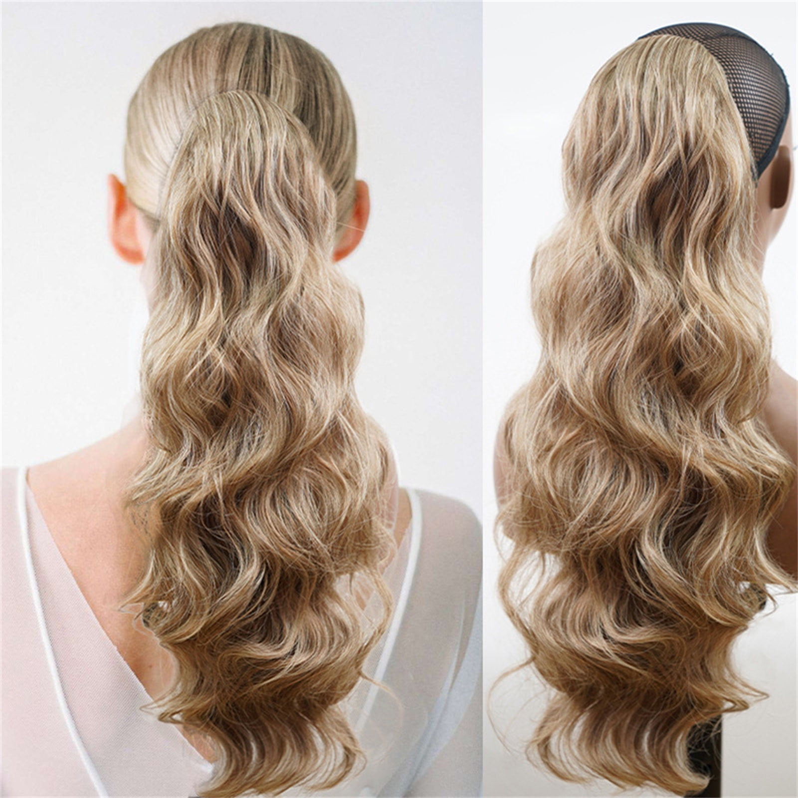 FSTDelivery Wigs for Women Clearance 24in Ponytail Extension Claw Long ...