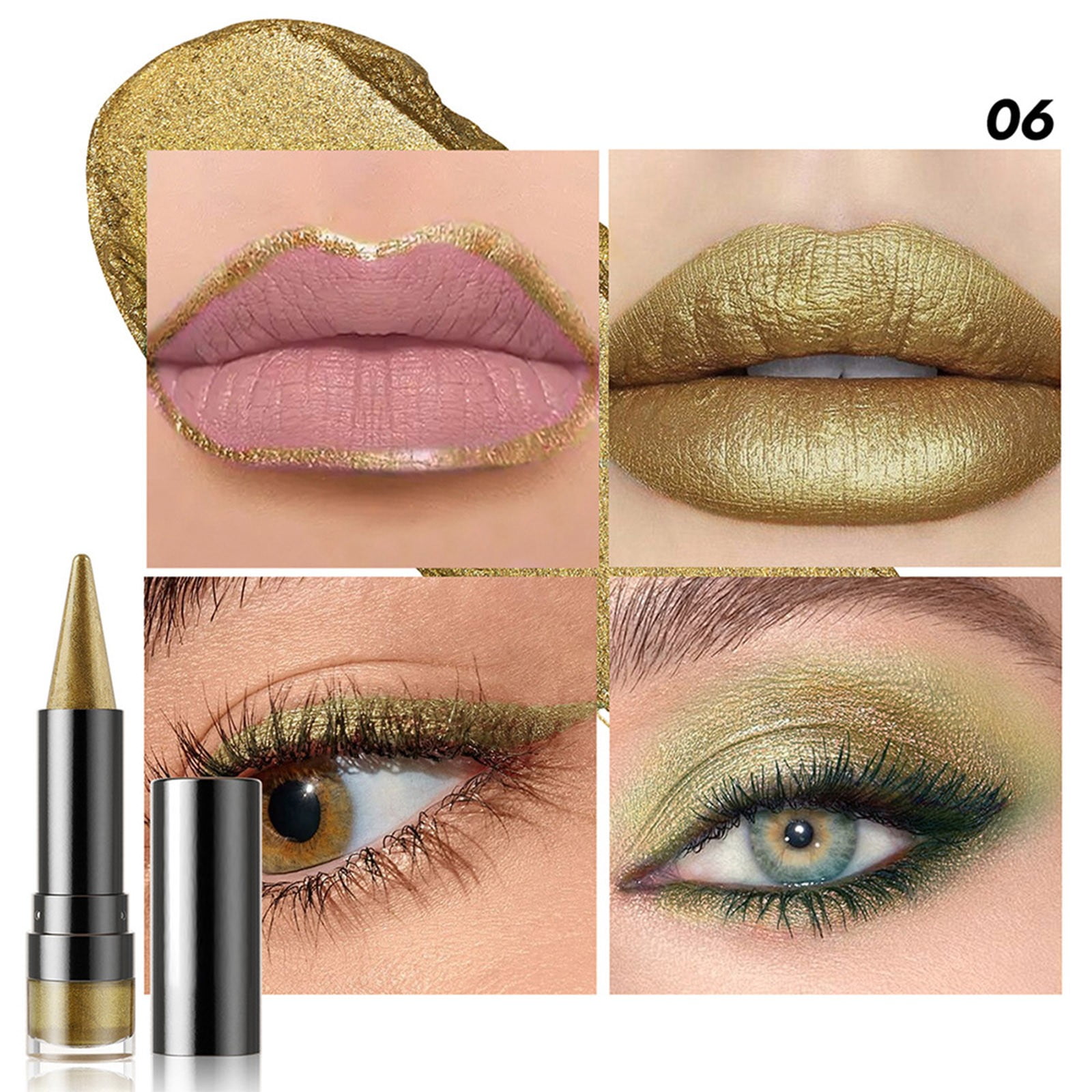 FSTdelivery Shimmering Metallic Lipstick Copper and Shimmer Lip Liner ...