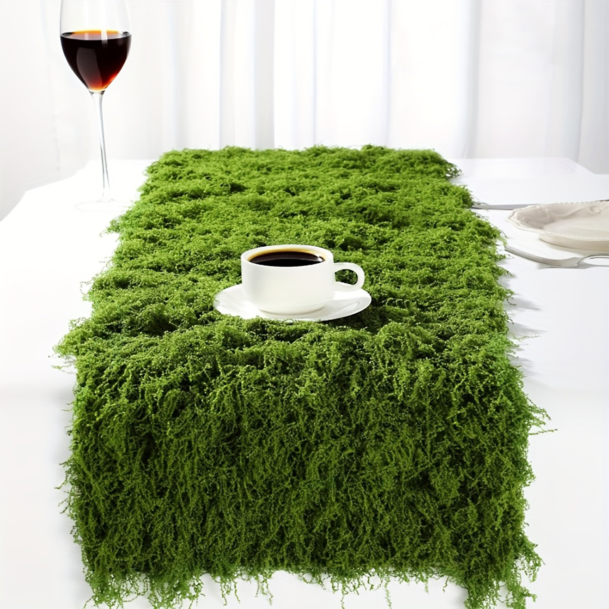 FSZNKJ Light Green Artificial Moss Roll – 0.5m x 2m Fake Moss for ...