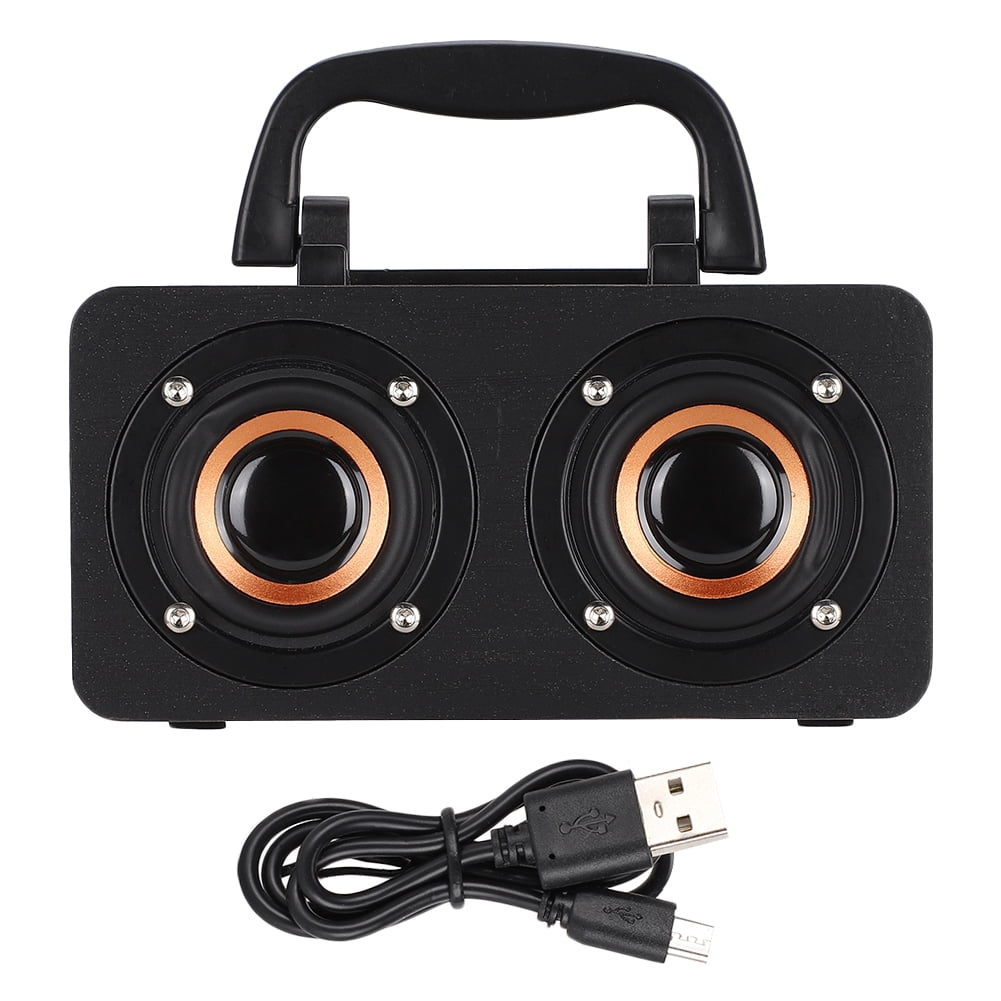 FT-4002 Portable Wooden Wireless Bluetooth USB FM Outdoor Retro Speaker ...