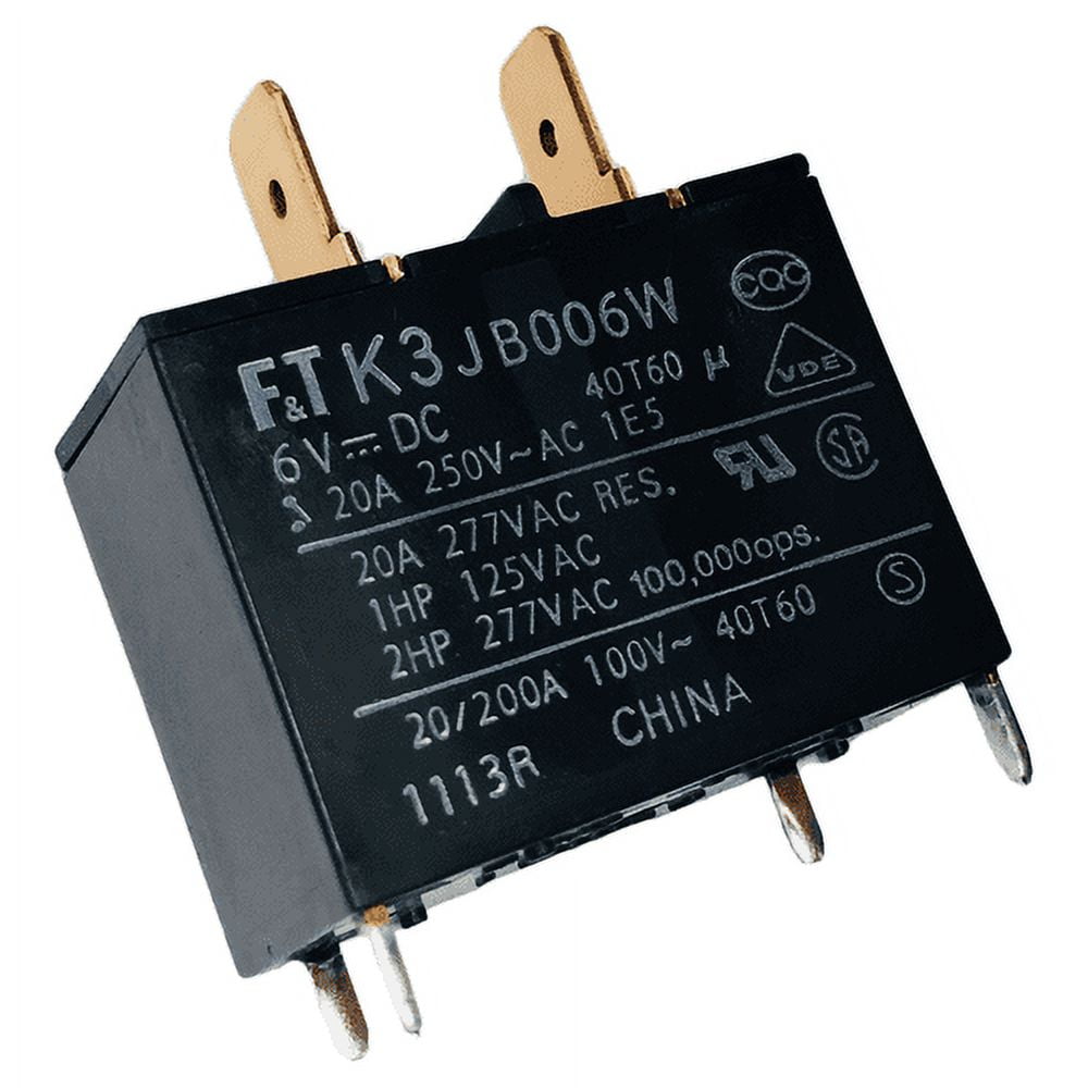 FT-K3JB006W General Purpose Relays 6VDC 20A 250V POWER - Walmart.com