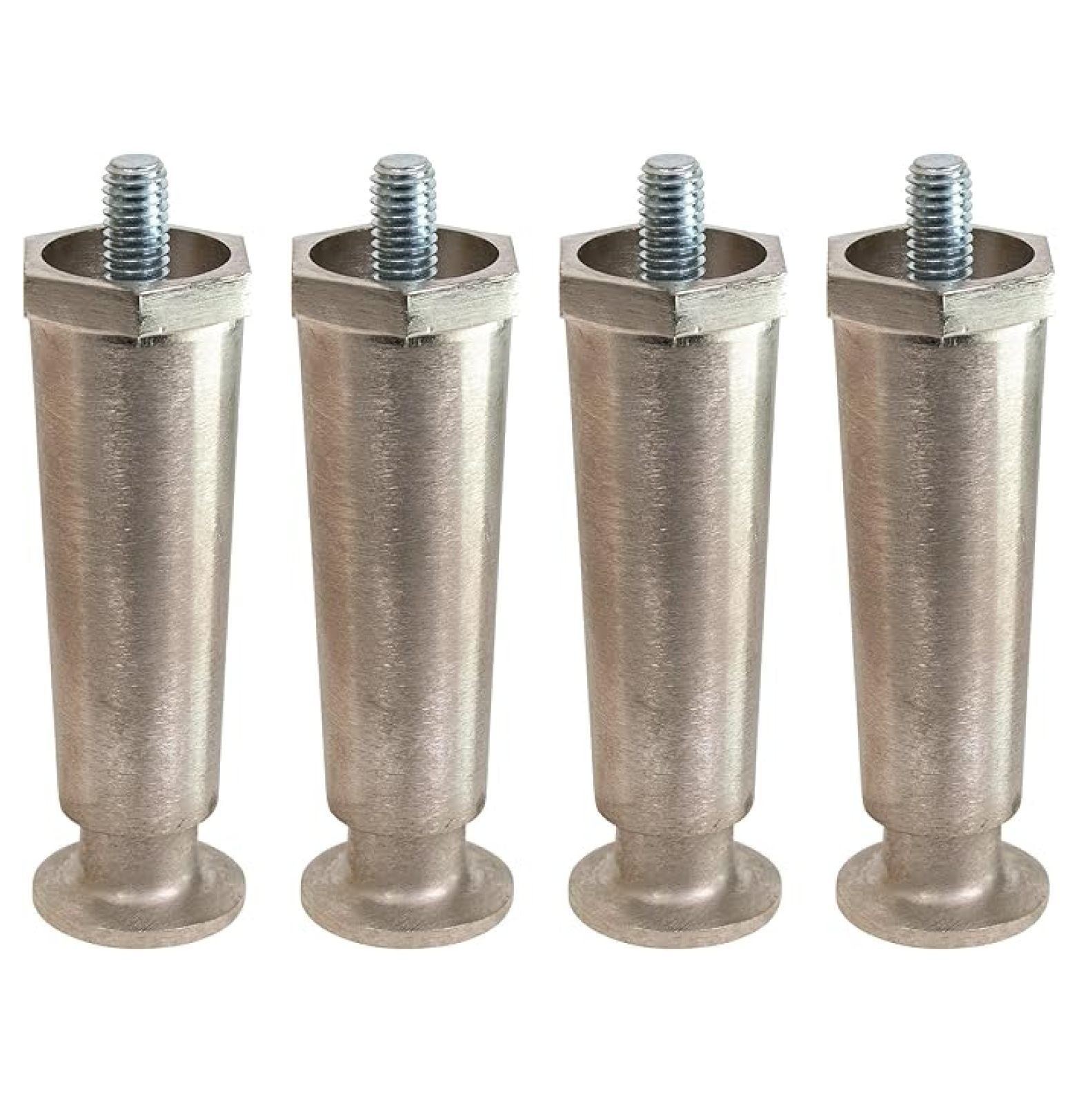 FT-ZN4N 4 Pcs Adjustable Plated Appliance Leg 4" High Flanged Foot for ...