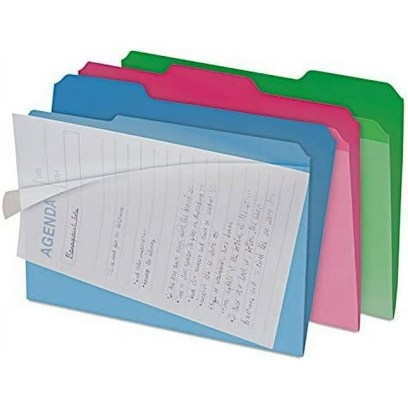 Pendaflex File Folders with InfoPocket, 1/3 Cut Top Tab, Letter ...
