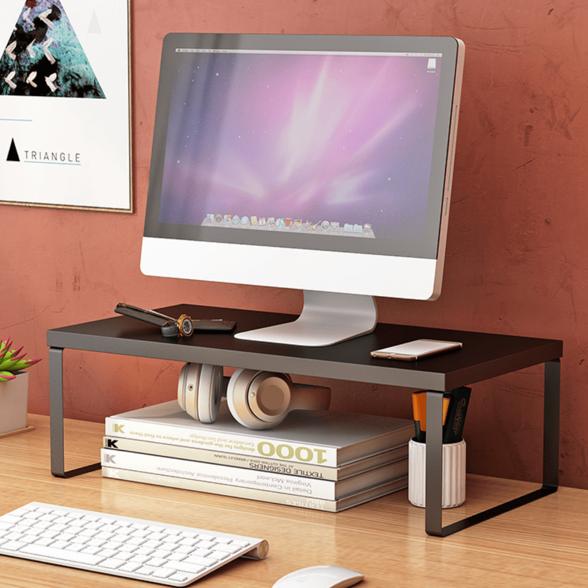 FTCBJJA 20 Inch Monitor Stand Riser, Computer Monitor Stand for Office ...