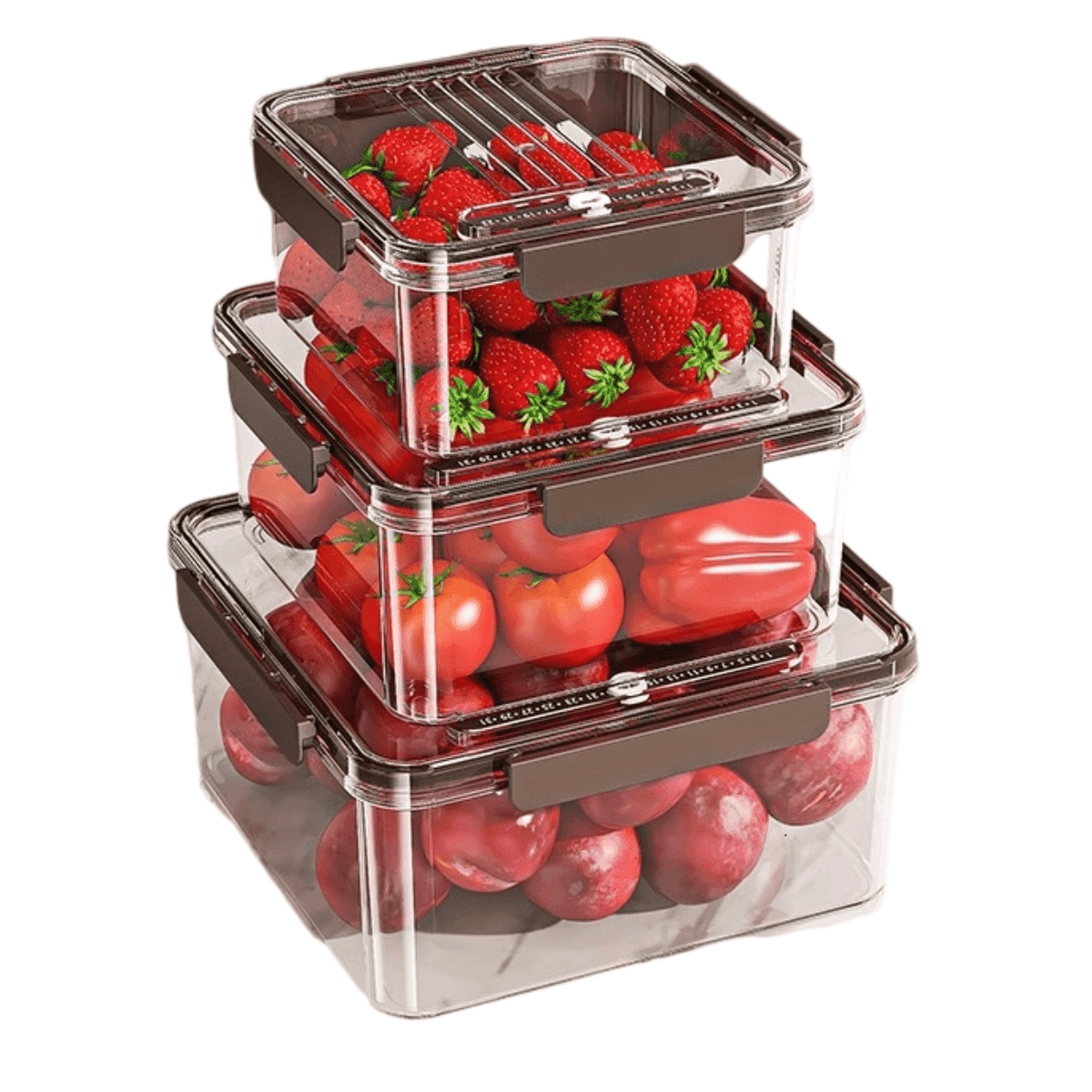 FTCBJJA 3-Pack Stackable Refrigerator Organizer Bins, Fridge Organizer ...