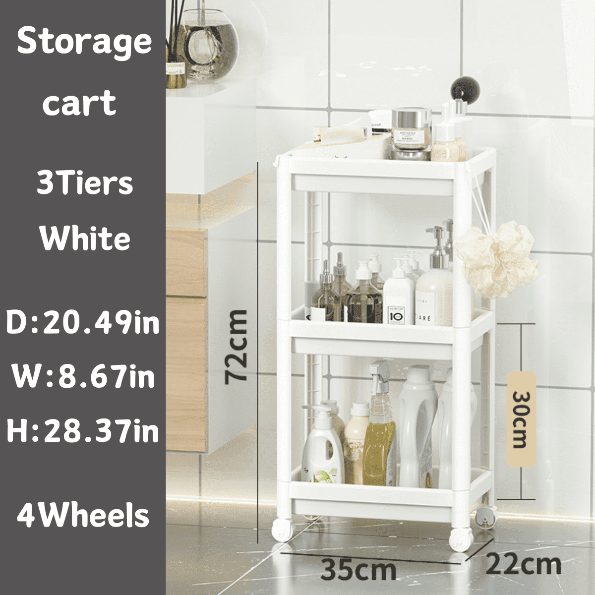 Customer reviews for FTCBJJA 3 Tier Plastic Storage Shelf Rack Floor ...
