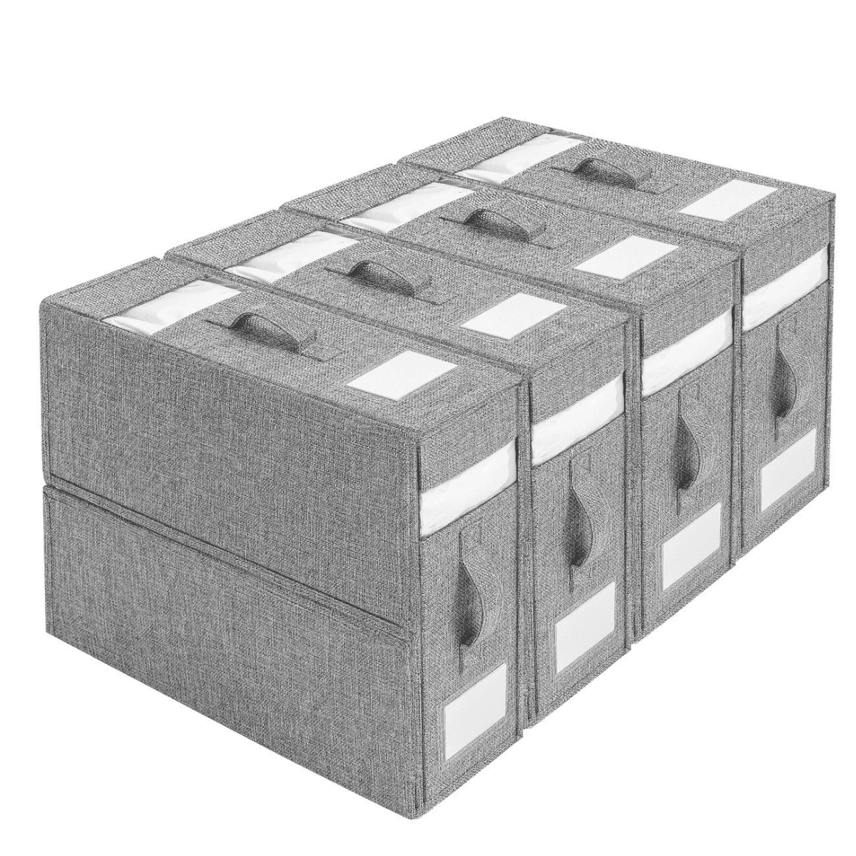 FTCBJJA 4 Pack Foldable Bed Sheet Organizers with Zipper, Linen Closet ...