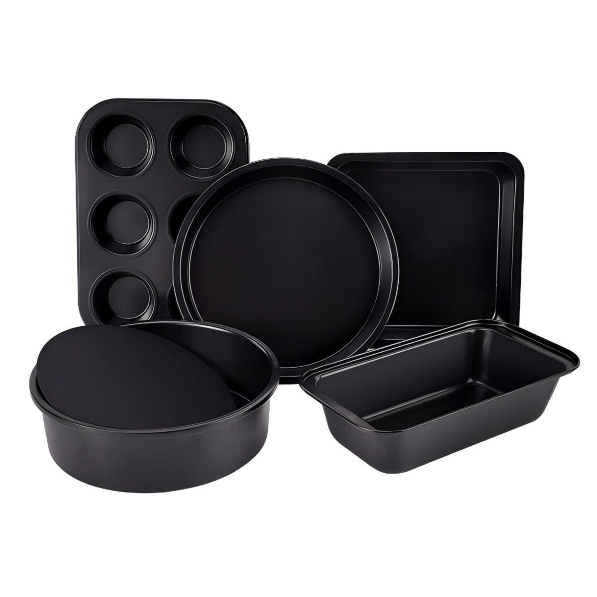 FTCBJJA 5-Piece Nonstick Carbon Steel Kitchen Oven Baking Pans ...