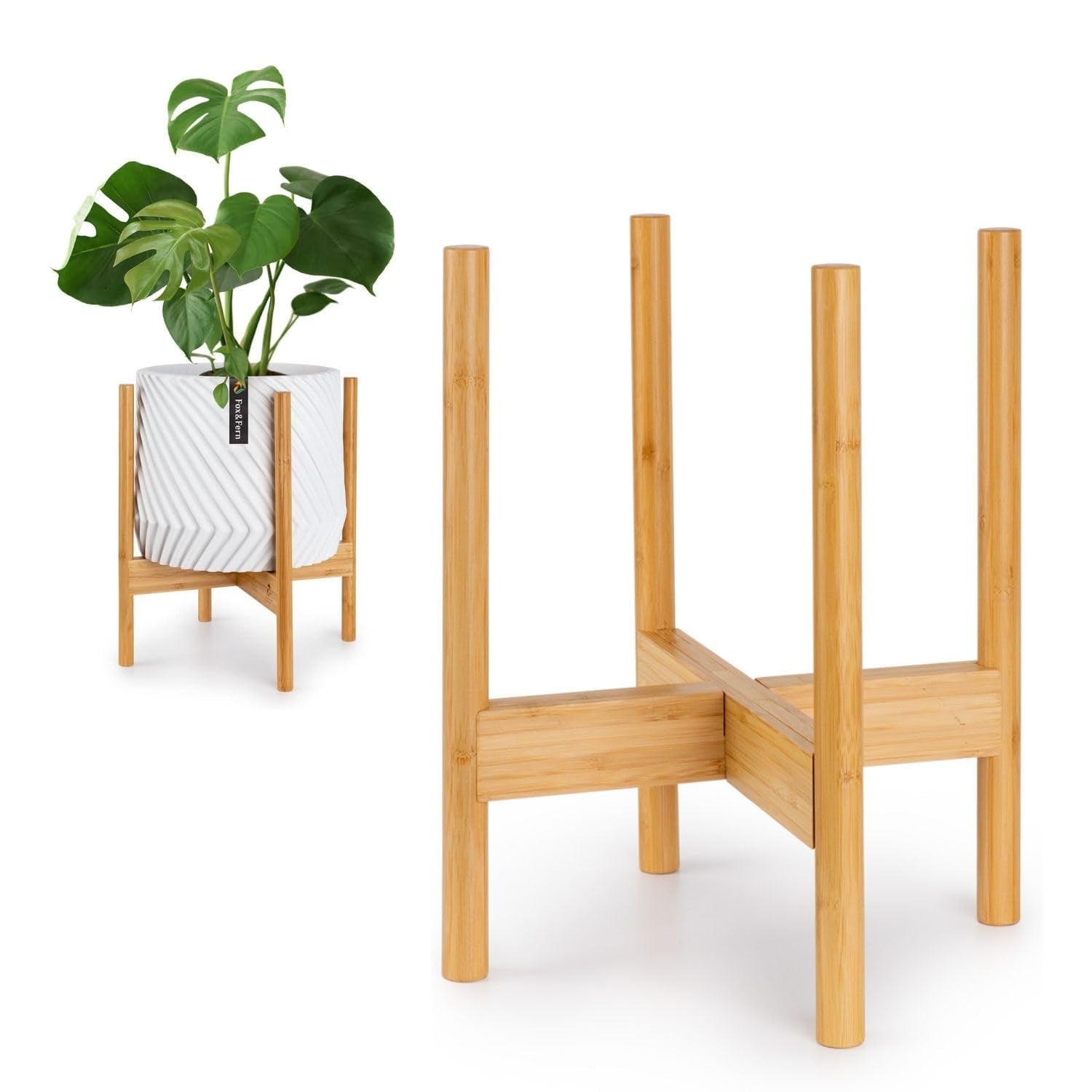 FTCBJJA Wood Plant Stand Plants Holders, 7.88 in Rustproof Plant Shelf ...