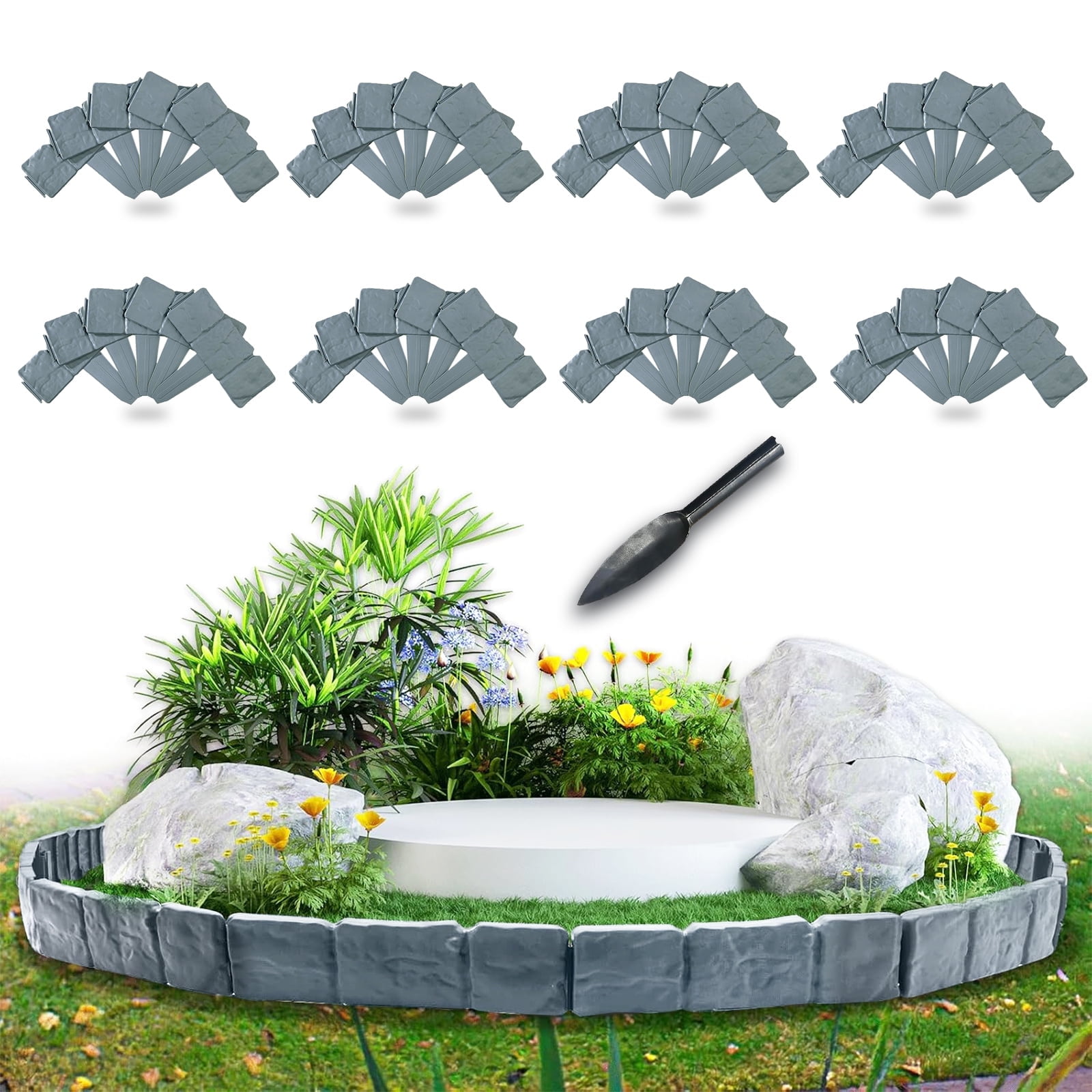 FTCBXT Edging for Landscaping,Landscape Edging Border, 32 Ft Plastic ...