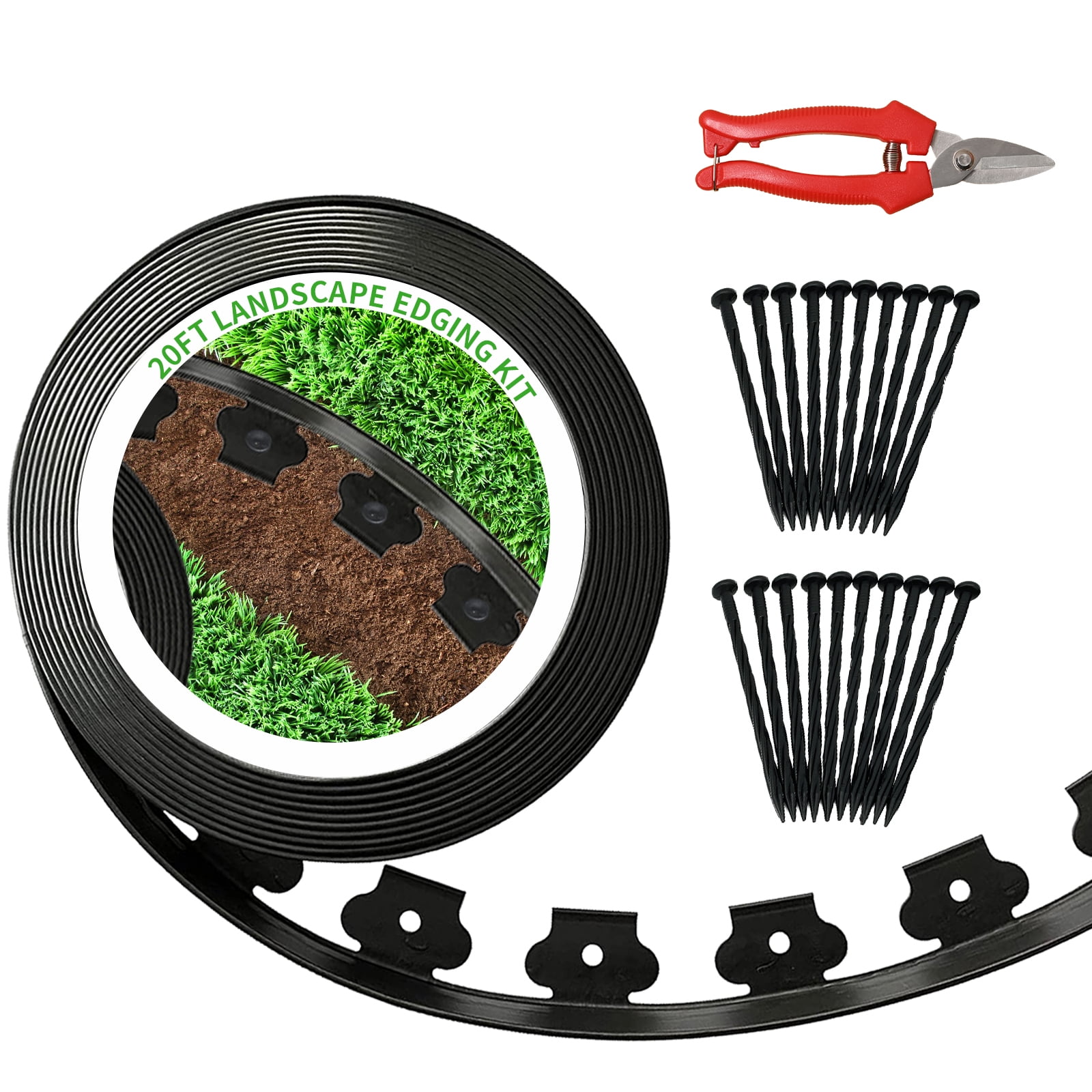FTCBXT Landscape Edging Border 2 Inch Tall 20 FT with Spiral Nylon ...
