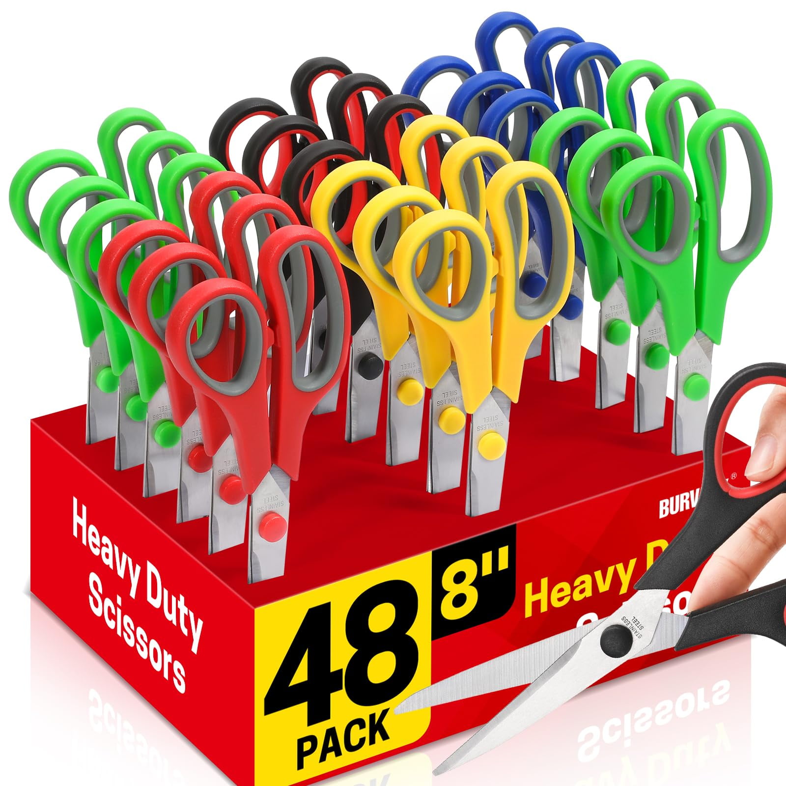 FTECYBO Heavy Duty 8'' OKA4 Multipurpose Scissors with Protective Cover ...