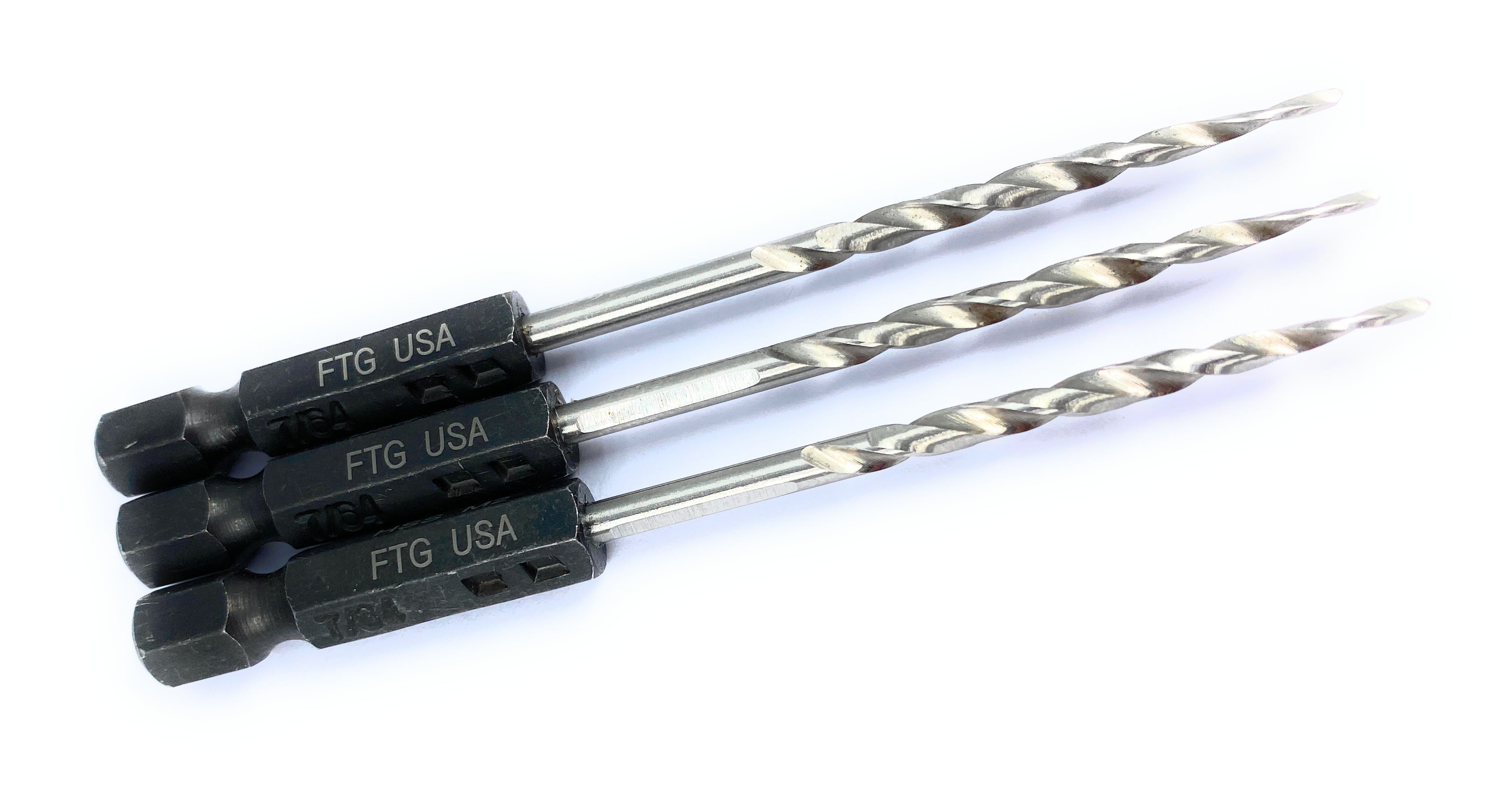 FTG USA Replacement Tapered Countersink Drill Bit Set 3 Pc Bit (#4) 7/ ...