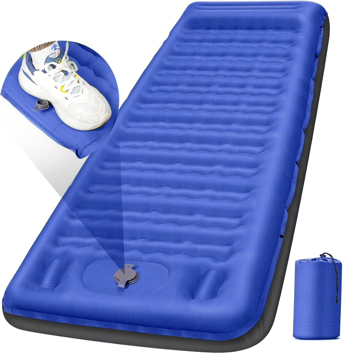 FTH Camping Sleeping Pad 5 Inch, Inflatable Sleeping Pad with Pillow ...