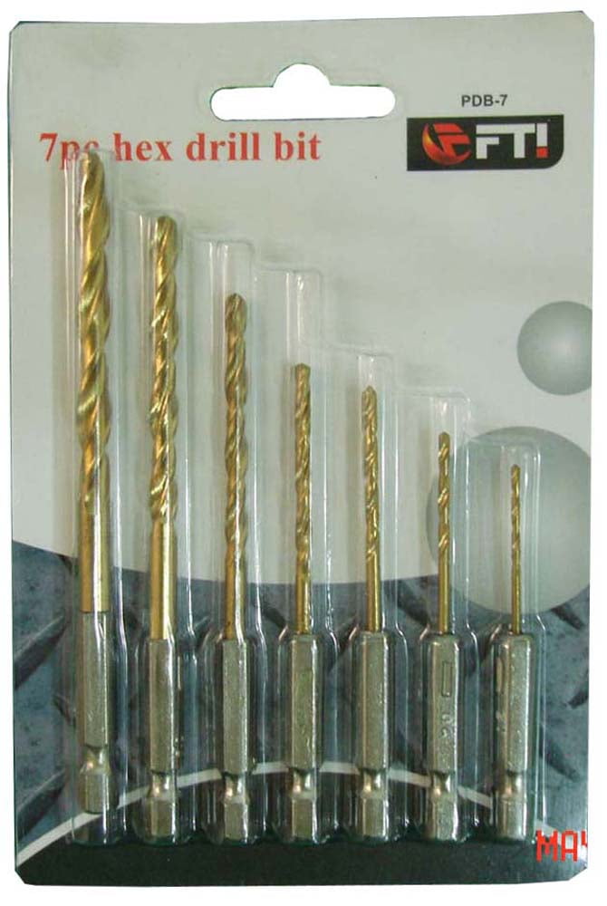 FTI Hex Precision Drill Bit Set | Sizes 1.5mm-6.0mm | Extra Sharp ...
