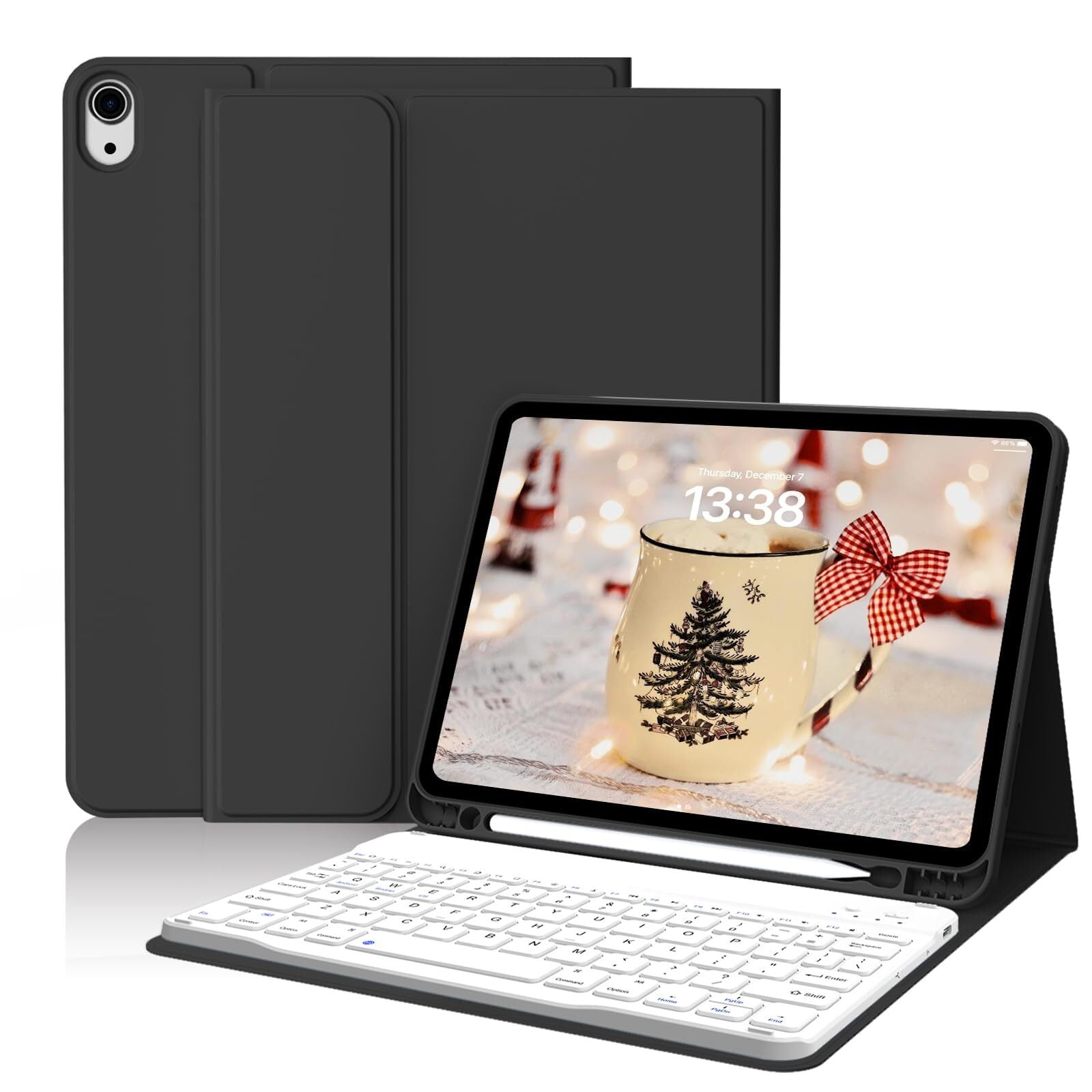 FTJ Keyboard Case for iPad Air 11 Inch (M3/M2) 2025/2024, iPad Air 5th/4th Generation 10.9 Inch ...