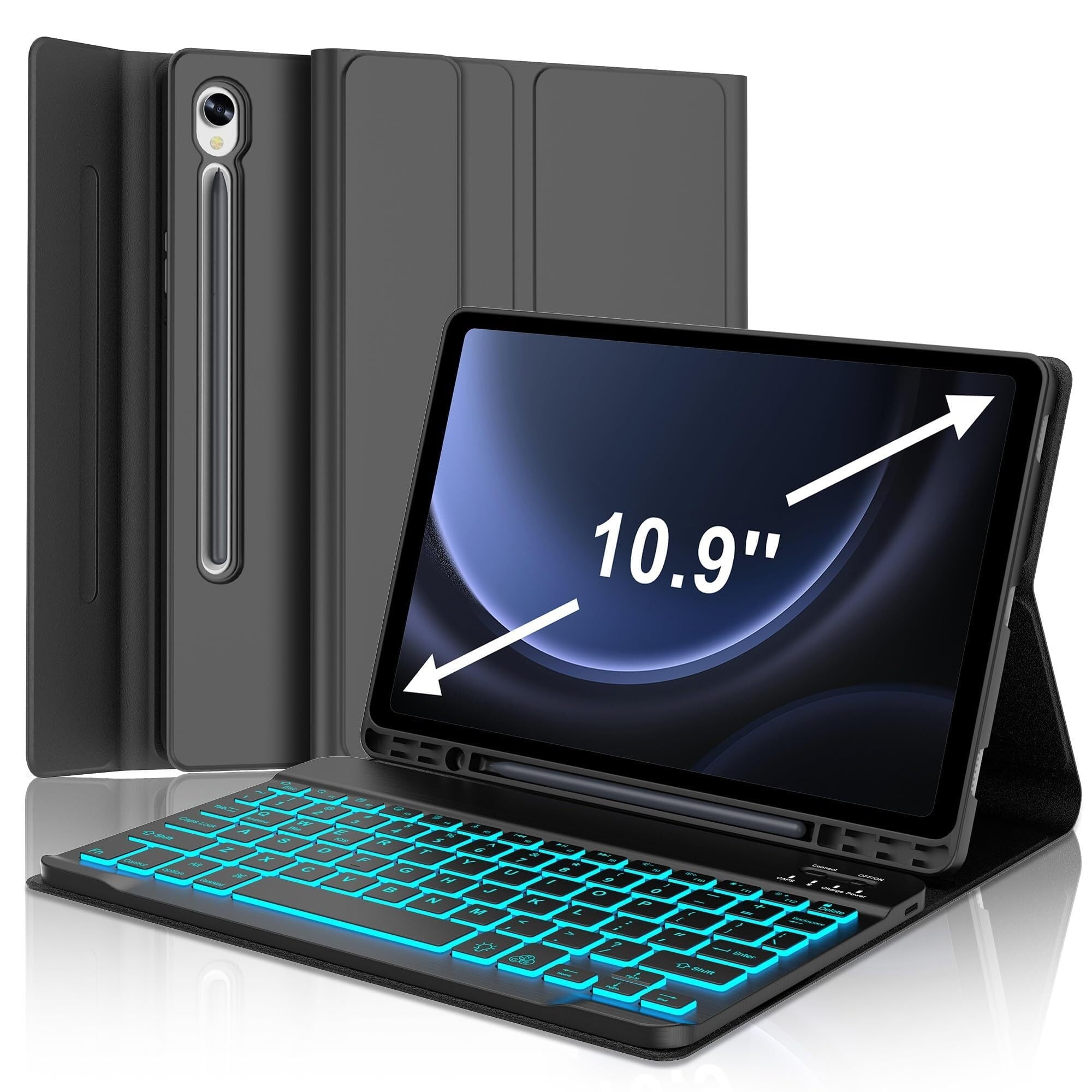 FTJ Keyboard, Magnetic Detachable Bluetooth Keyboard | 7 Colors Backlit ...