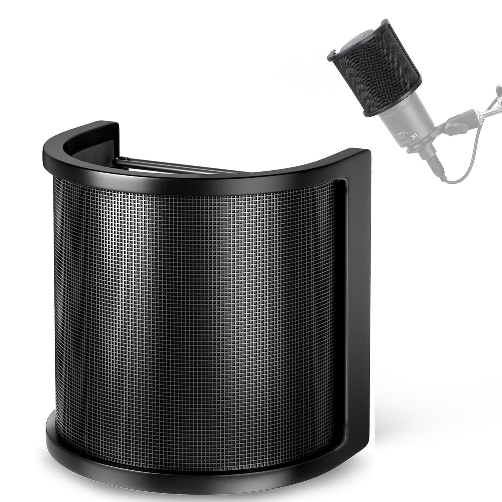FTJ Mic Pop Filter - Upgraded Three Layers Windscreen Mask Shield ...