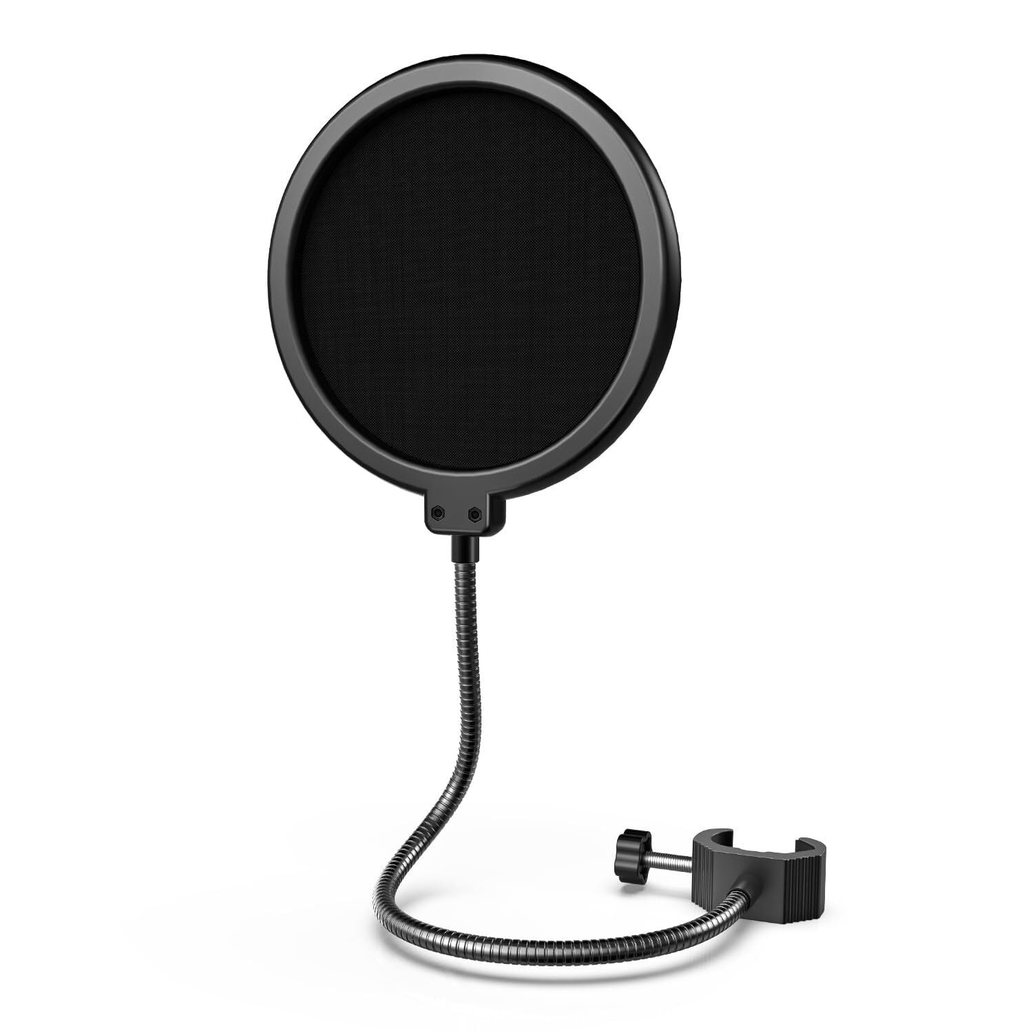 FTJ Microphone Pop Filter for Boom Arm or Desktop Stand, Mic Shield ...