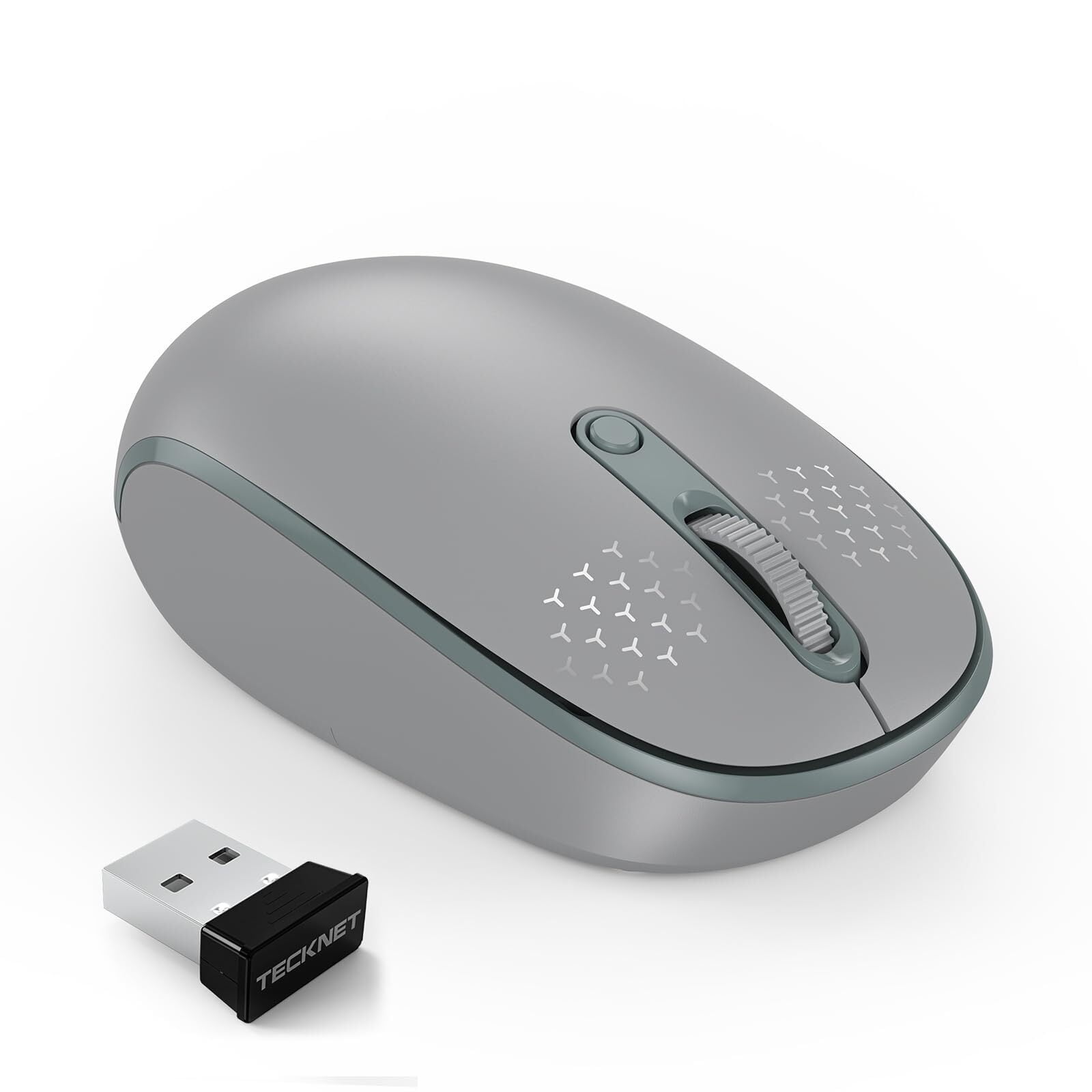 FTJ Wireless Mouse for Laptop, 2.4G Quiet Computer Mouse with USB ...