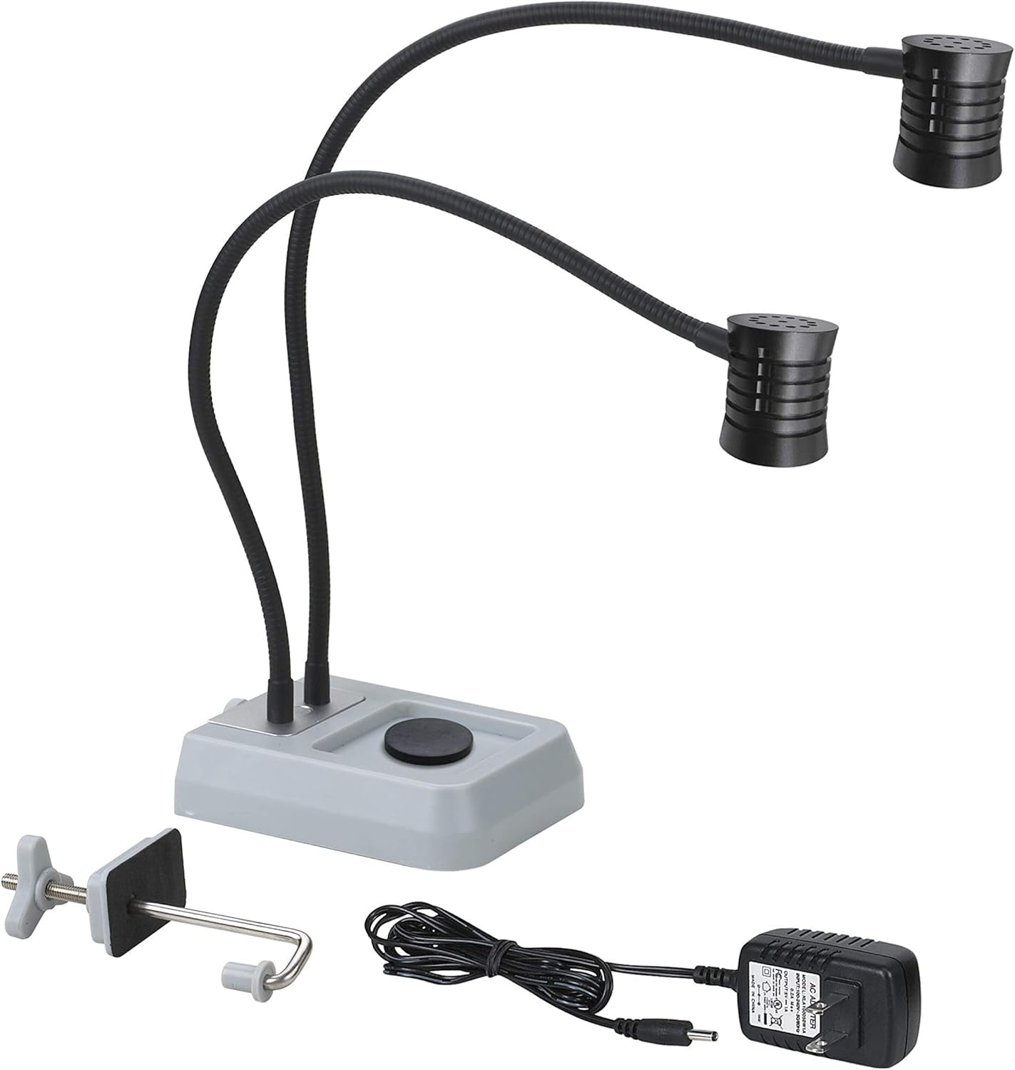 FTL230 Bench Lamp with Dual 220 Lumen LEDs 1 Black White - Walmart.com
