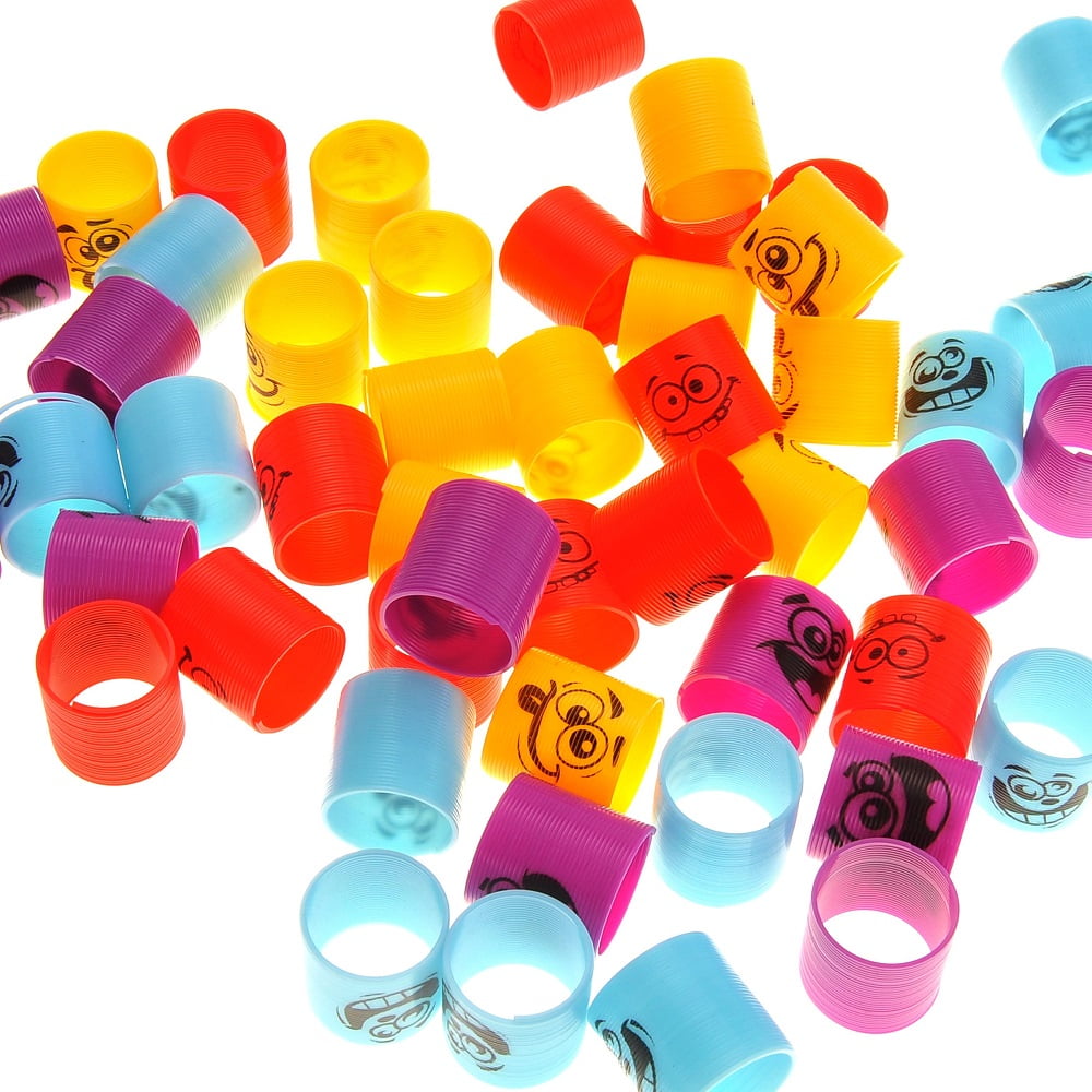 Bulk Pack Of 50 Magic Coil Springs (Assorted Colors And Emoticons ...