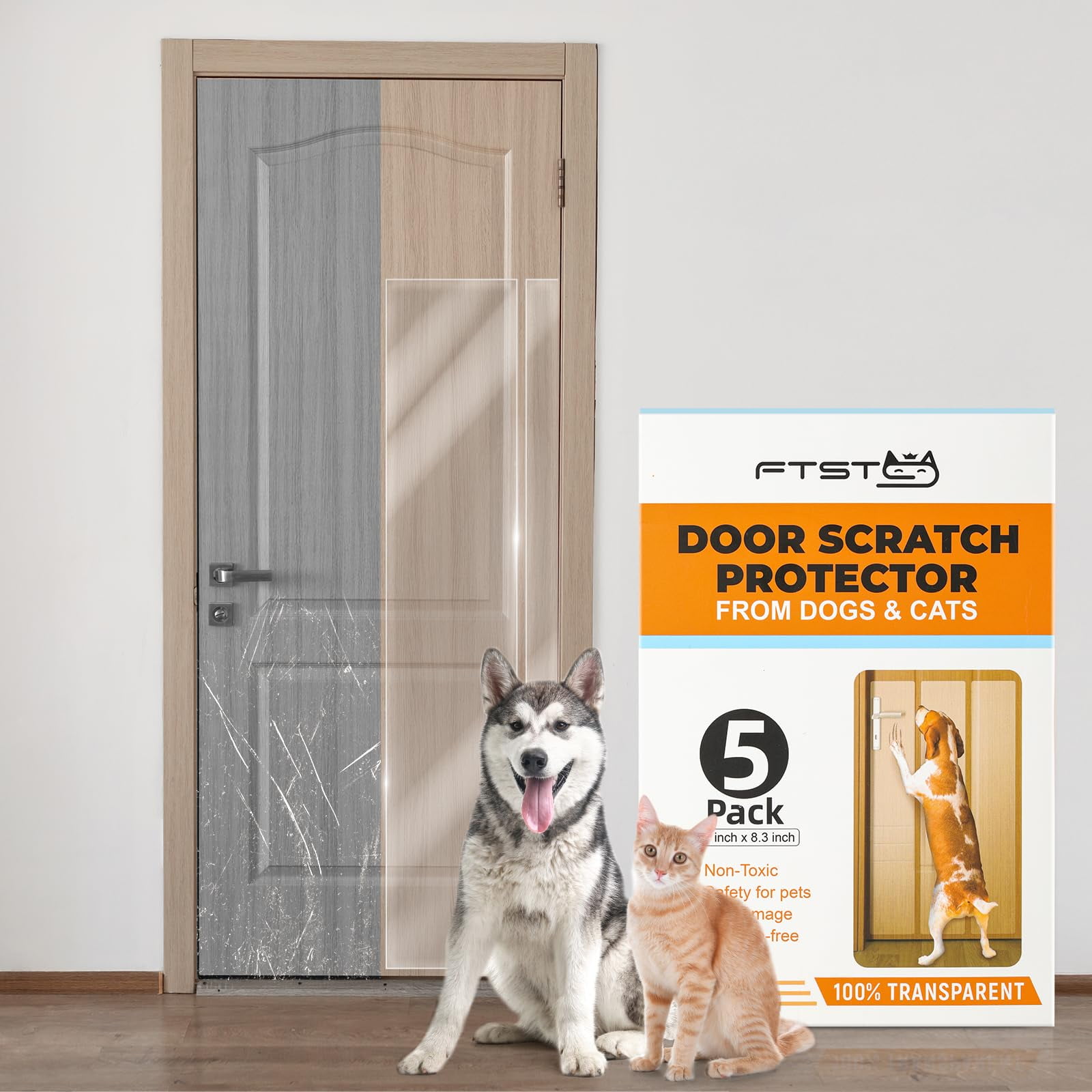 FTSTC 5-Pack Door Guard - 5 x 47'' x 8.3'' Cat & Dog Scratch Protector ...