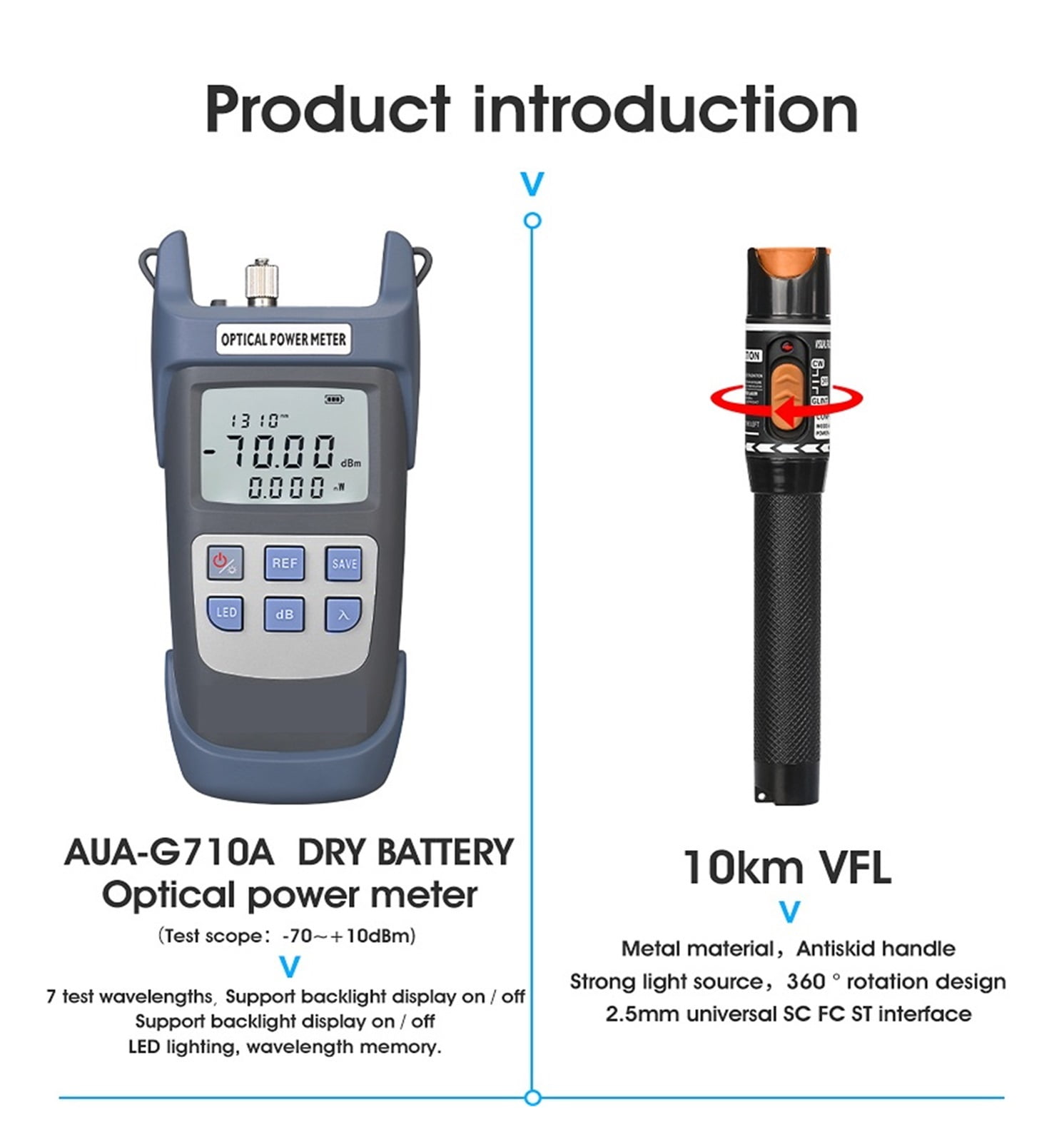 FTTH Fiber Optic Tool Kit,AUA-6S Fiber Cleaver With Fiber Optica Power ...