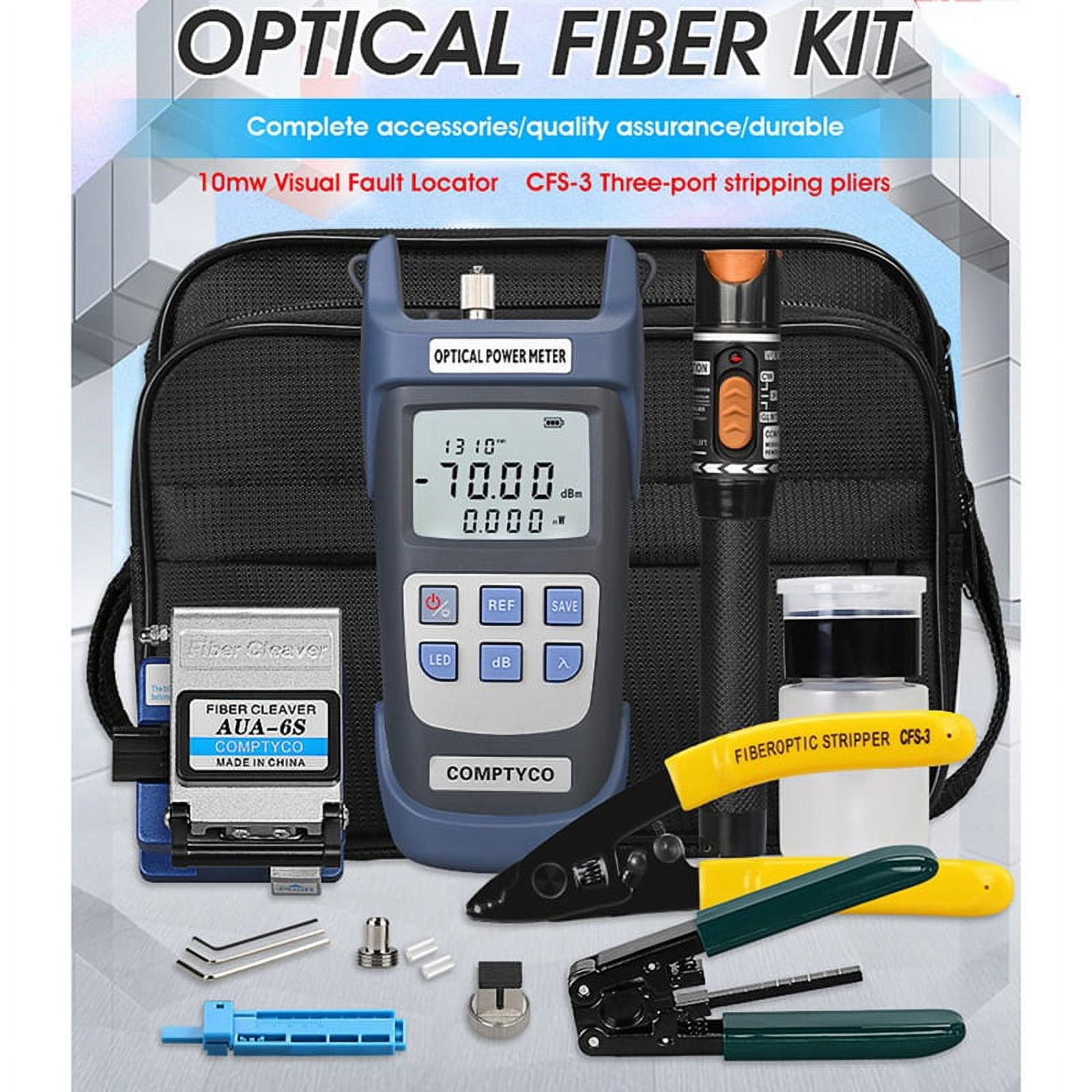 FTTH Fiber Optic Tool Kit with Fiber Cleaver -70-+10DBm Optical Power ...