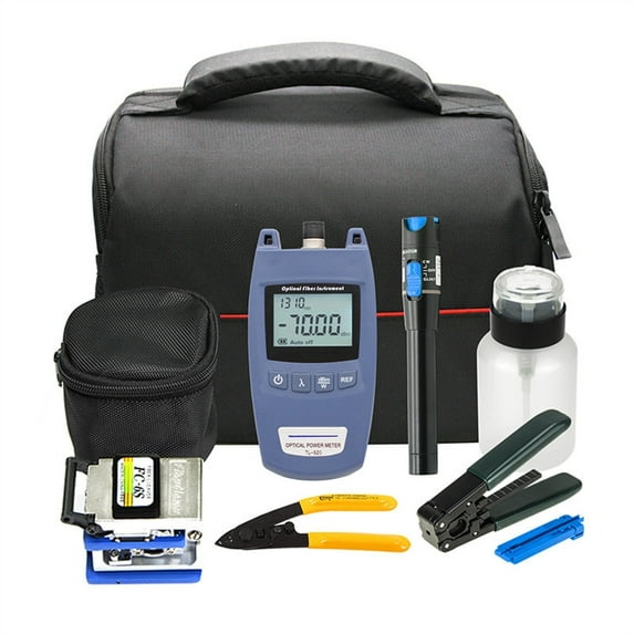 FTTH Optical Fiber Cold Splicing Tool Kit, Fusion Splicer Set, Leather ...
