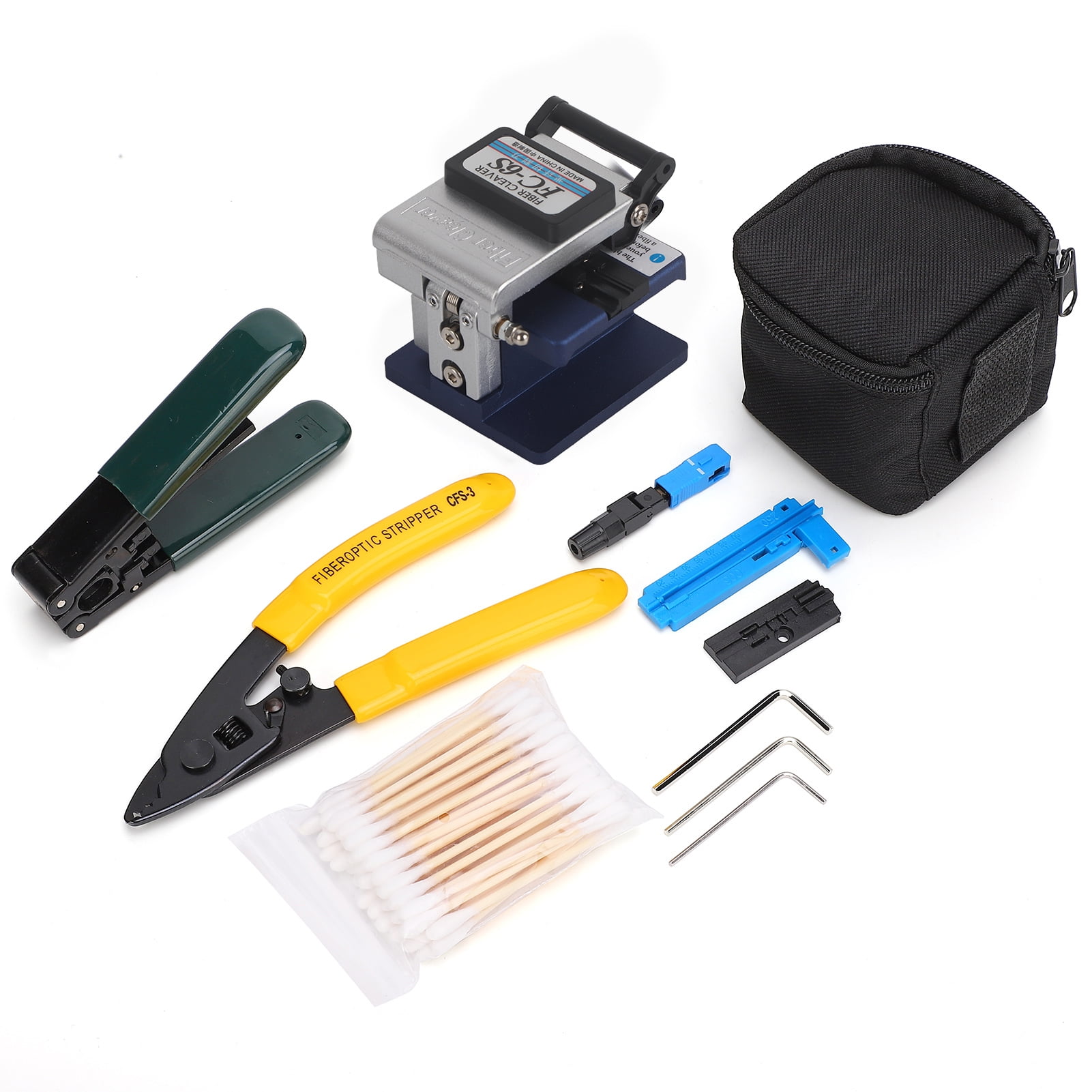 FTTH Splicing Splice Fiber Optic Stripping Tool Kit Set With Fiber ...