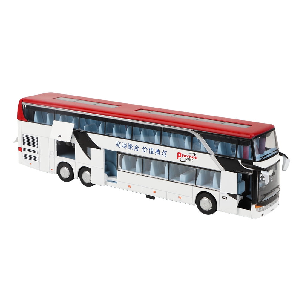 FTVOGUE Car Model Toy,Electric 1:50 Alloy Double-decker Bus Model Toy ...