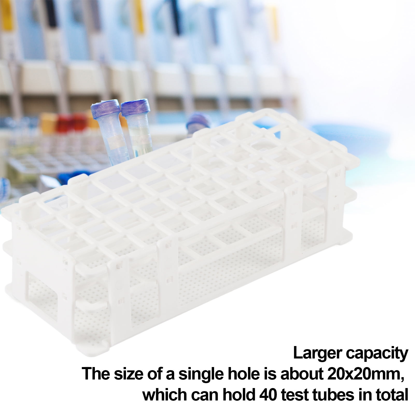 FTVOGUE Sampling Tube Holder,5Set Plastic Test Tube Rack 60 Hole ...